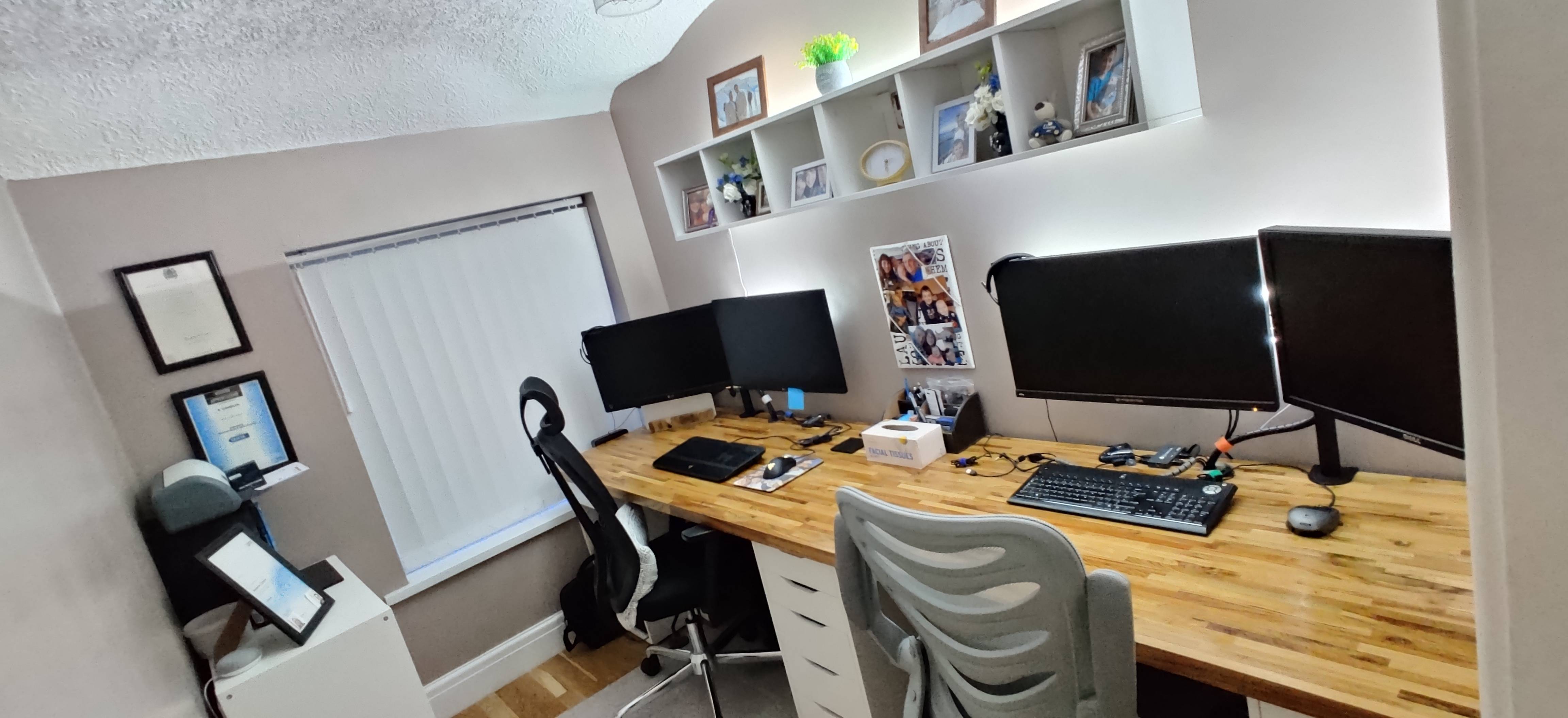 Oak Meets Ikea: Dual battlestations | Scrolller