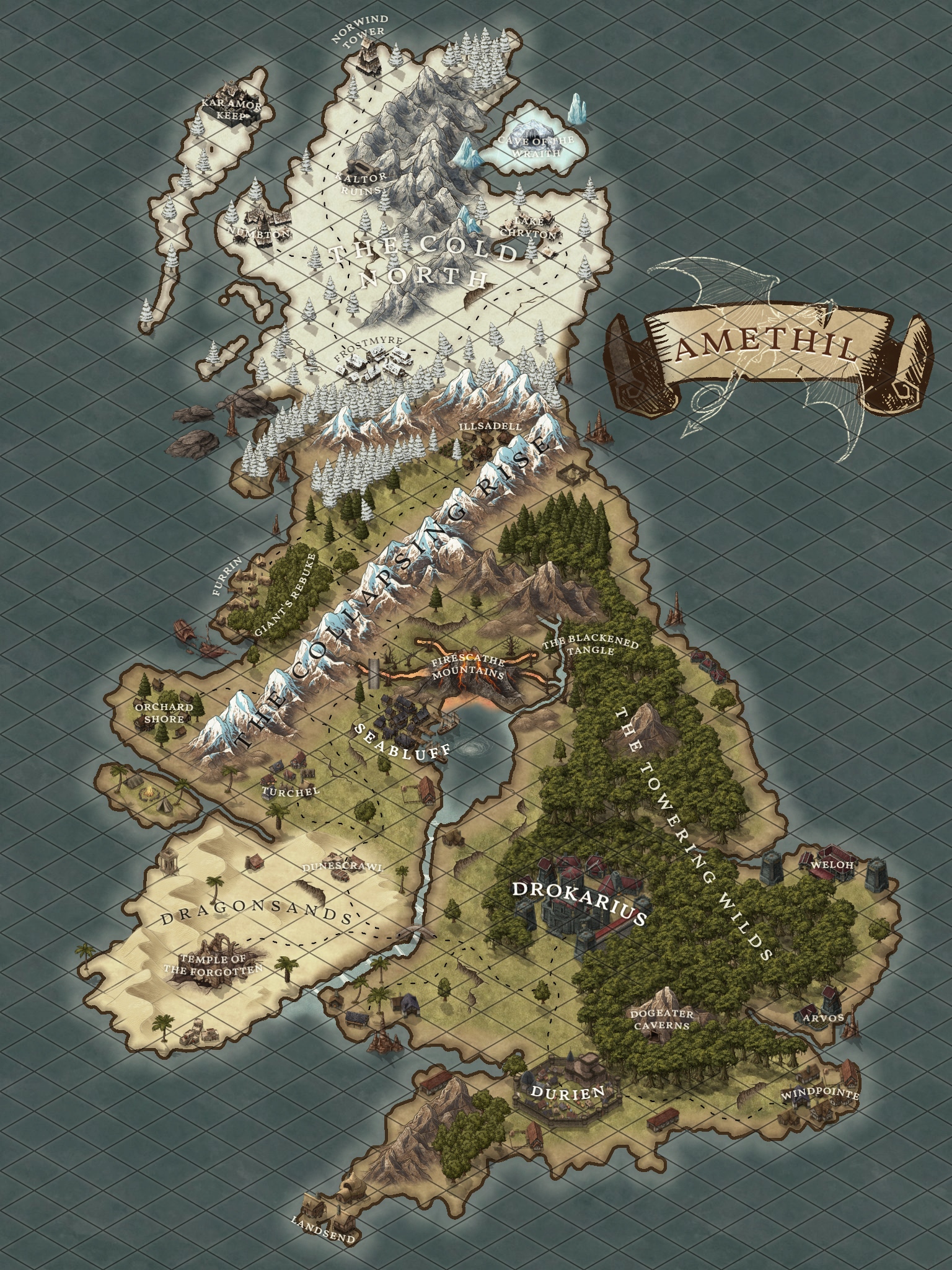[OC] Amethil [Region Map] [Inkarnate] | Scrolller