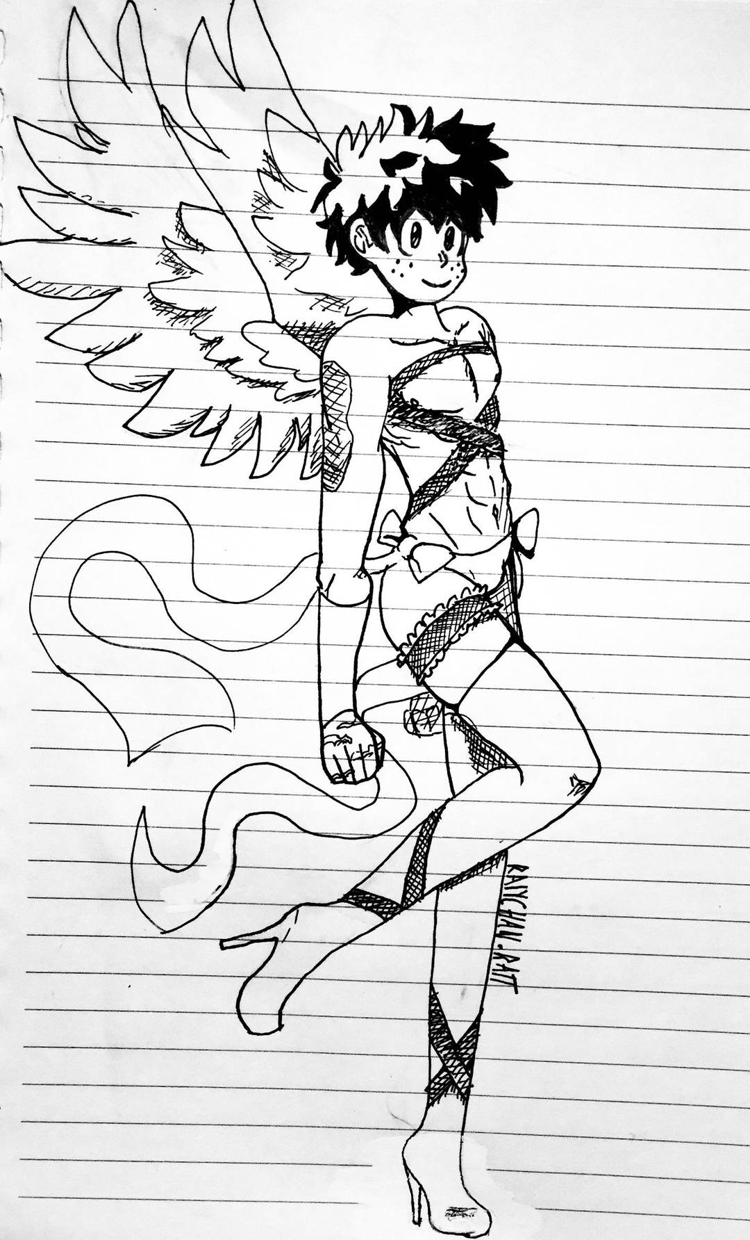 [OC] angel deku in lingerie | Scrolller