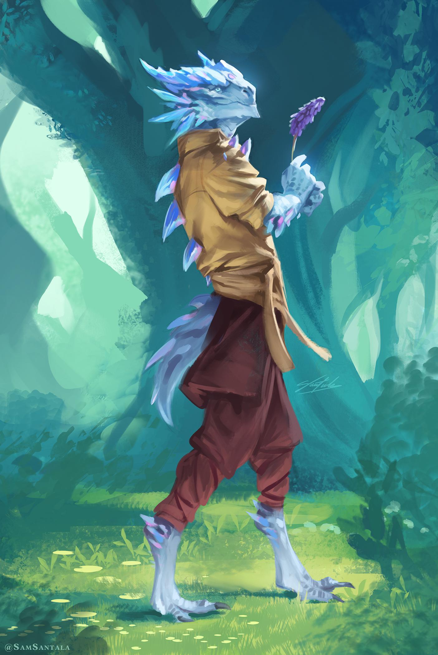 [OC] Areg - Crystal Dragonborn (Commission by me: @SamSantala) | Scrolller