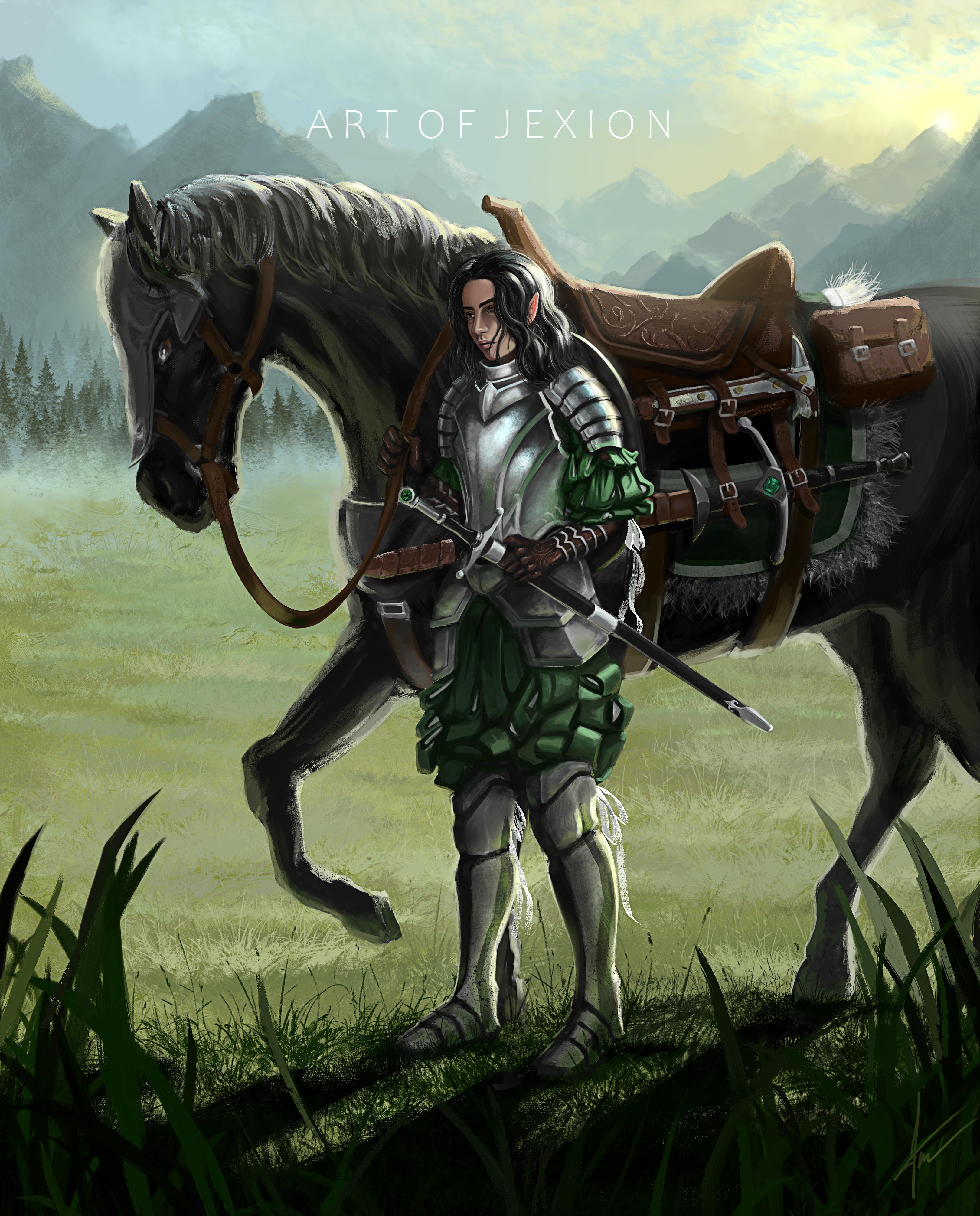 [OC][Art] Cassandra Calenmîr, Half-Elf Knight | Scrolller