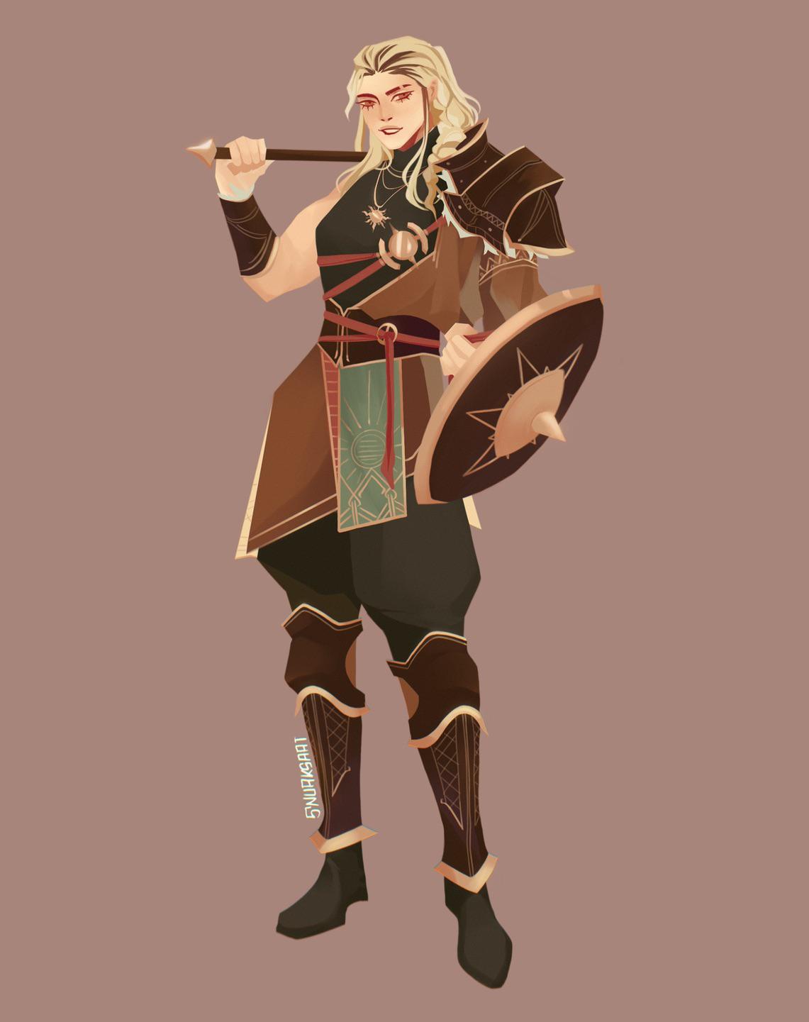[OC] Commission I just finished of an Aasimar Cleric! | Scrolller