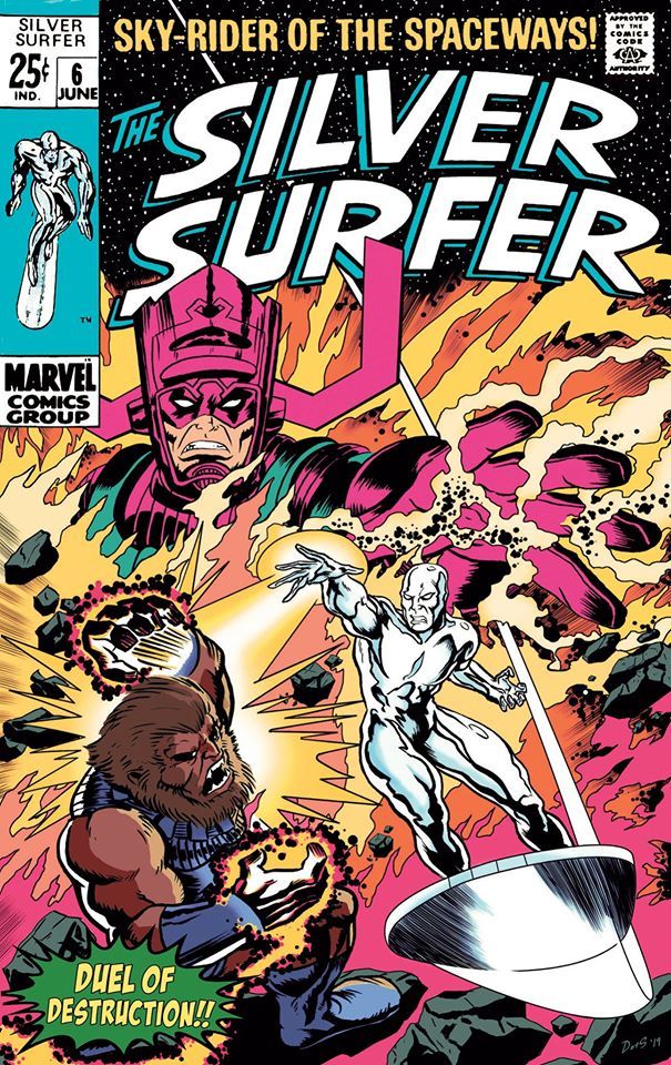 [OC] Here's a Buscema style mock Silver Surfer cover I made. Hope you like it. | Scrolller