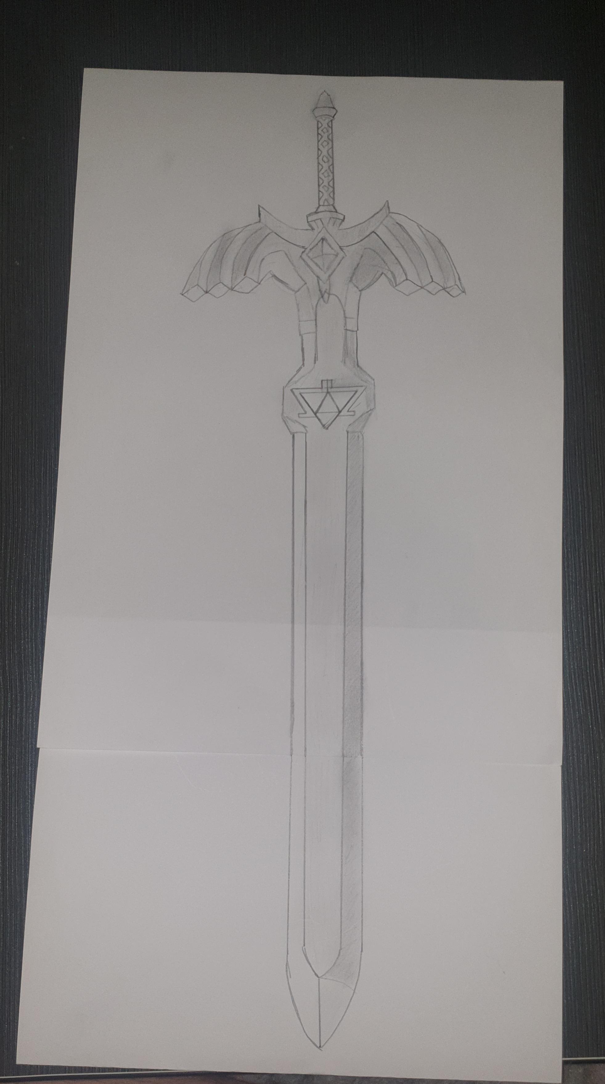 [OC] I drew the master sword its not the best but its probably the best thing I have ever drawn ...