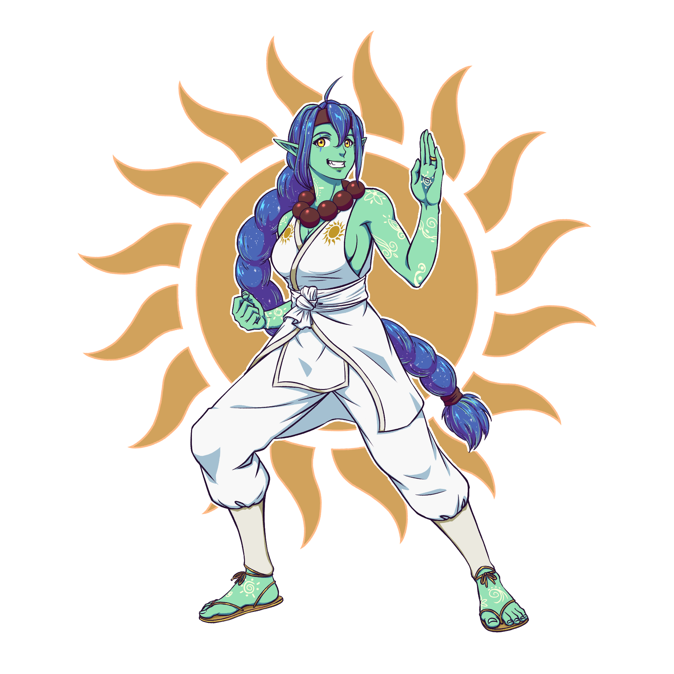 [OC] Ishtar, Half-Orc Monk | Scrolller