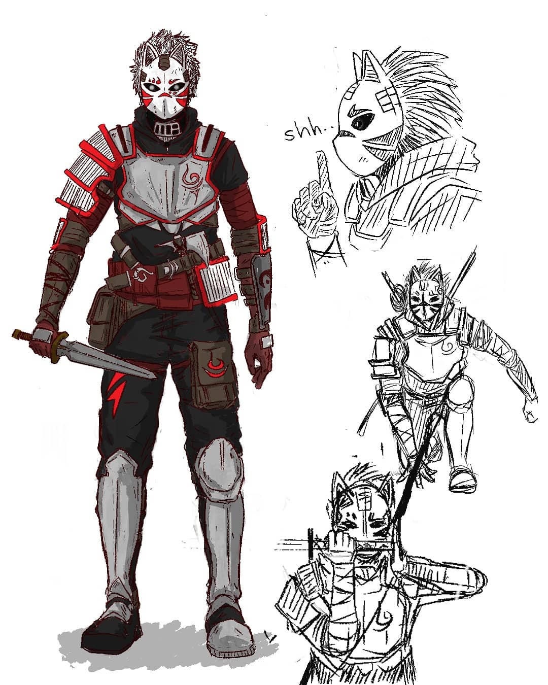 [OC] My DnD character - a Anbu Ninja-esque design with practical ...