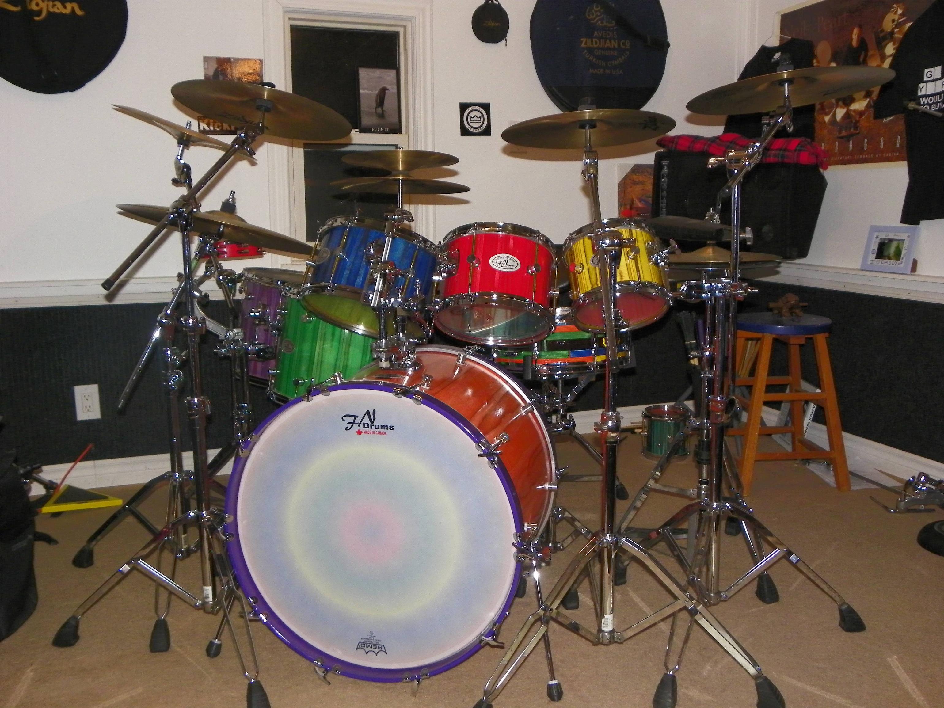 [OC] One off Drum set. "The Skittle Kit" [3080x2310] | Scrolller