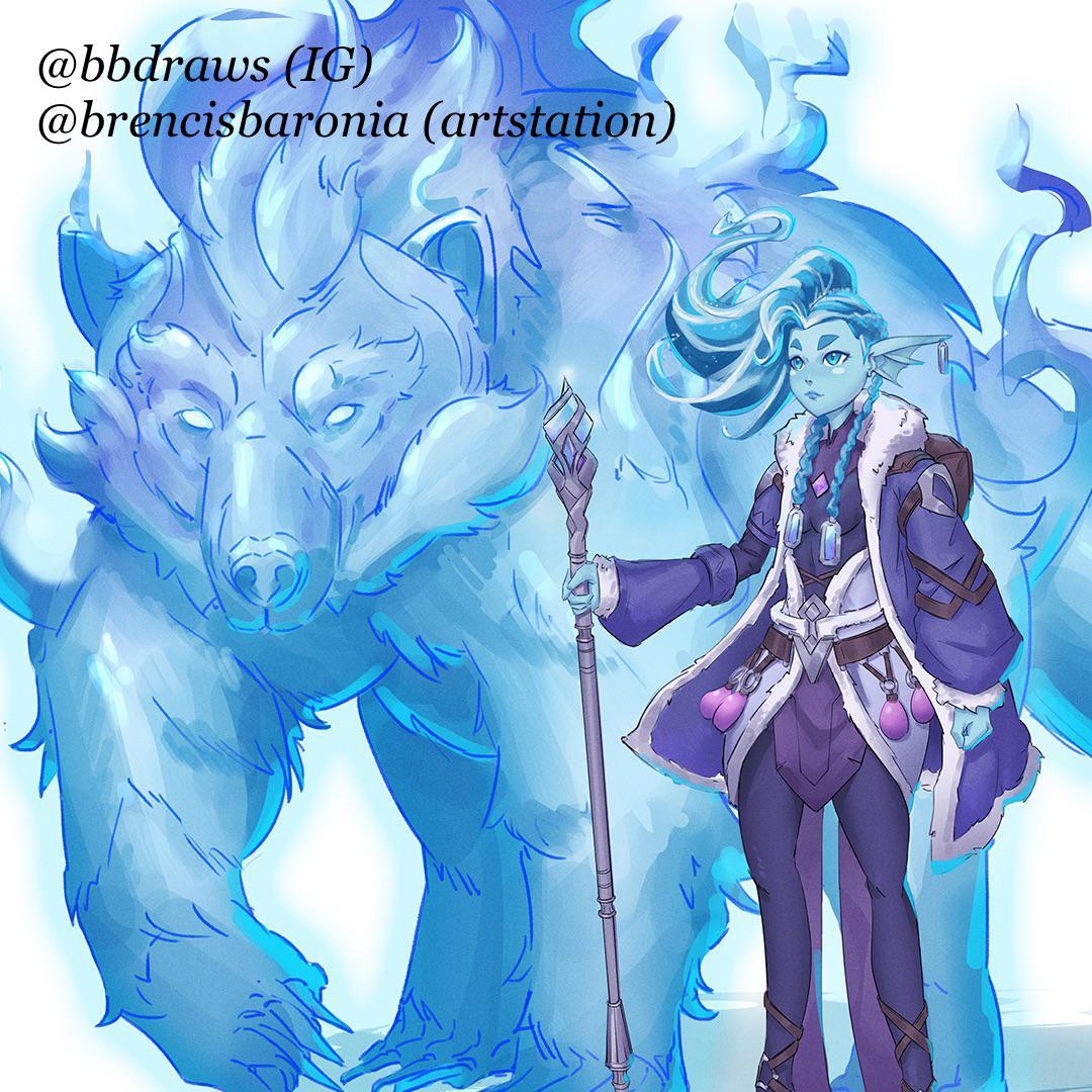 [OC] Water genasi shepherd druid by Brencis Baronia | Scrolller