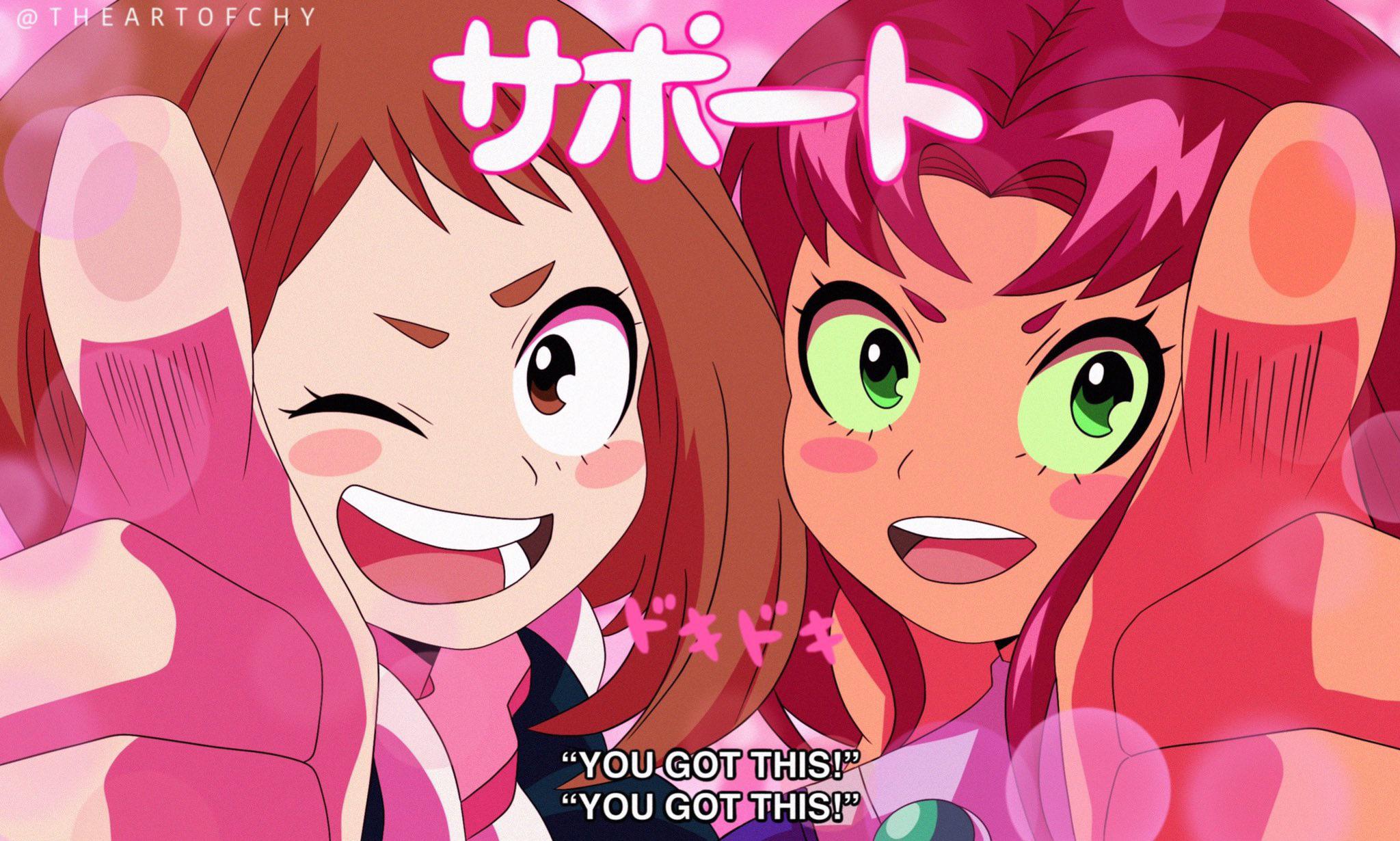 Ochako and Starfire [Chy] | Scrolller