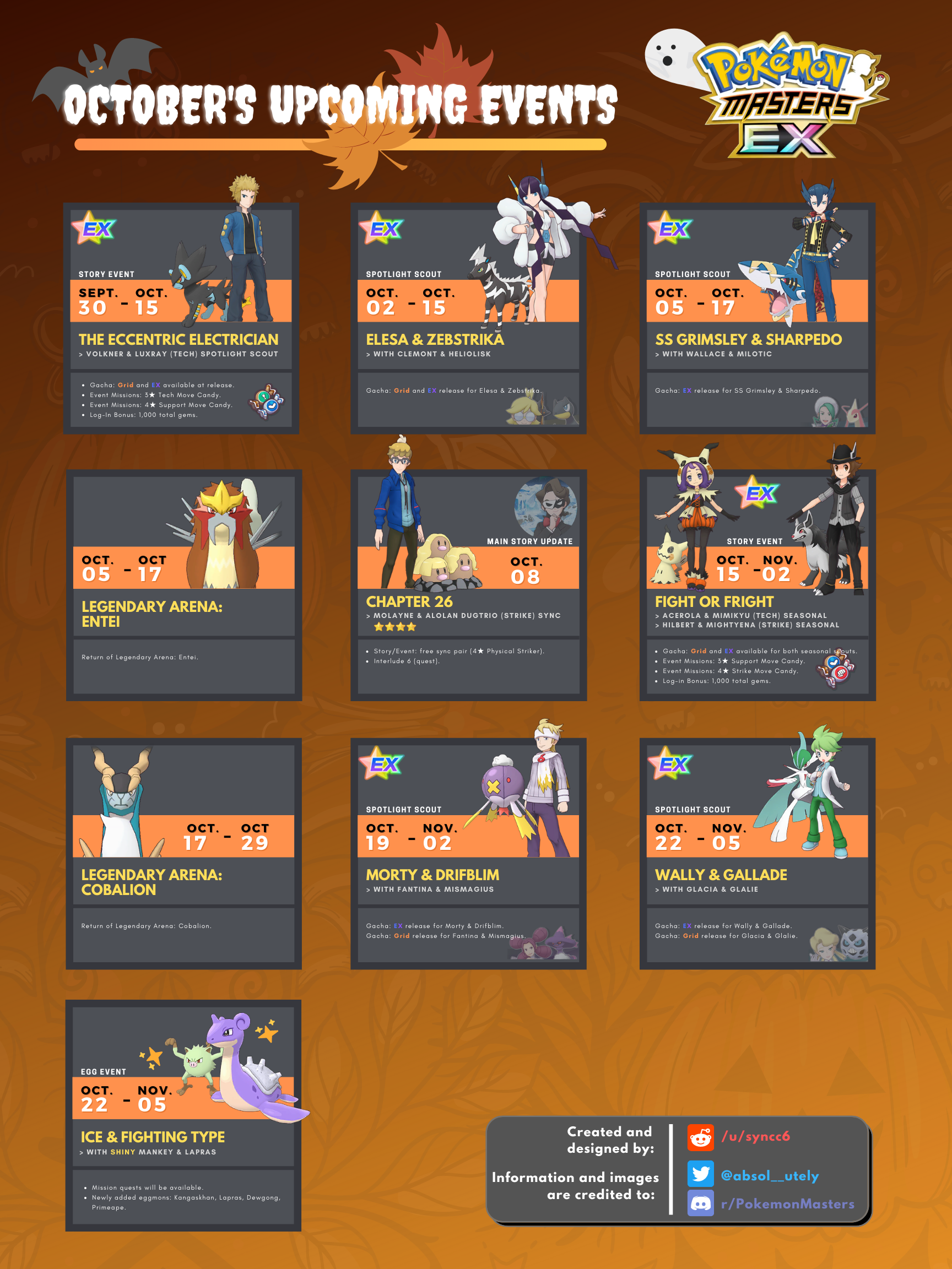 October's Upcoming Events (*rumored) | Scrolller