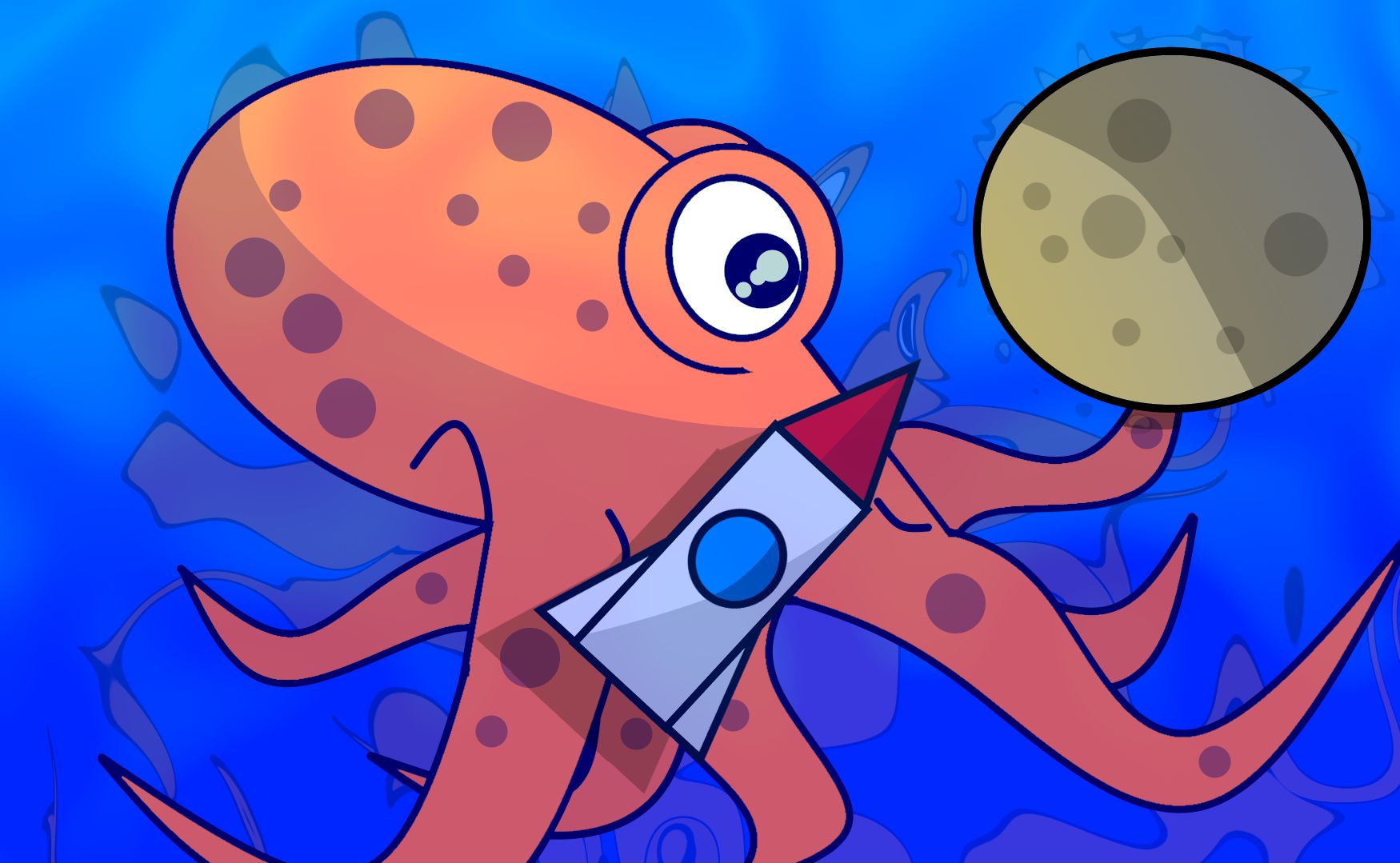 Octopus playing with the moon | Scrolller