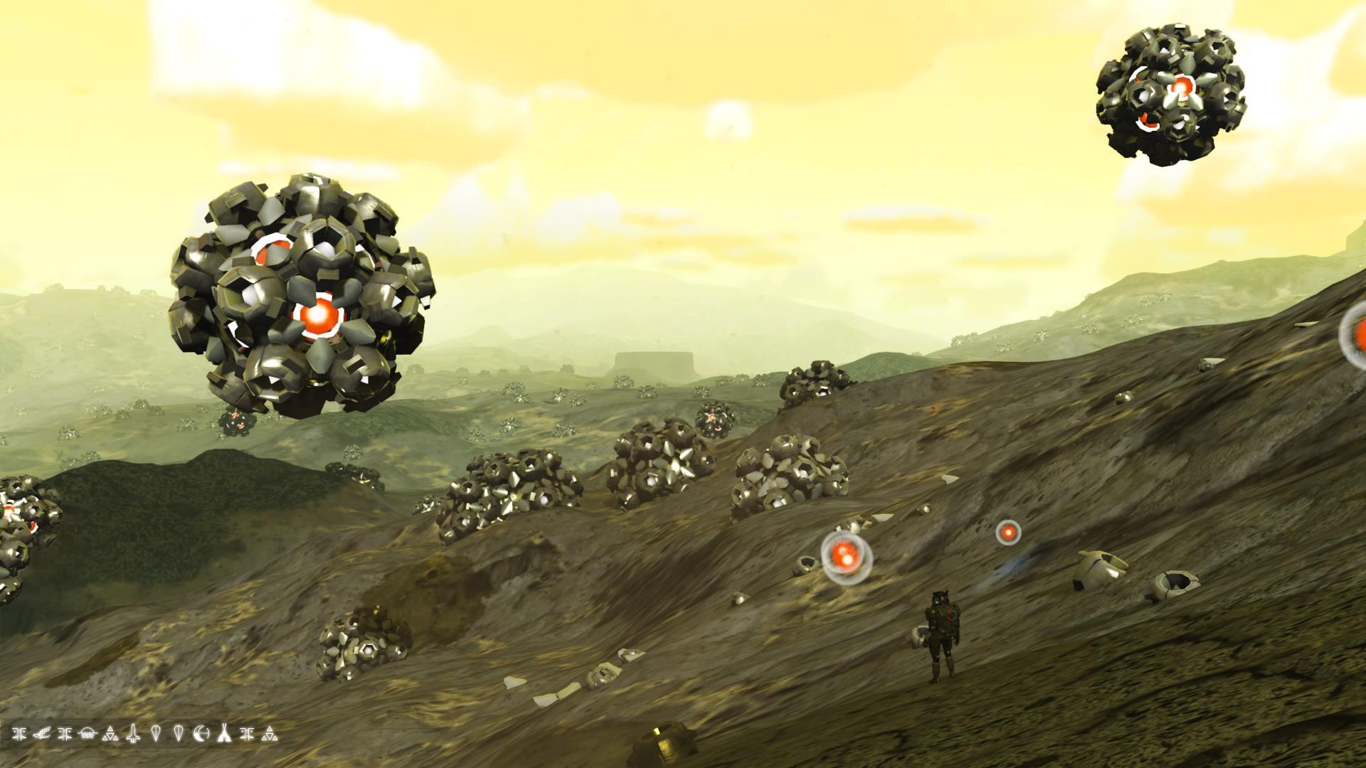 Odd planet with molecule shaped (Covid-19?) flora and those red orbs are the fauna | Scrolller
