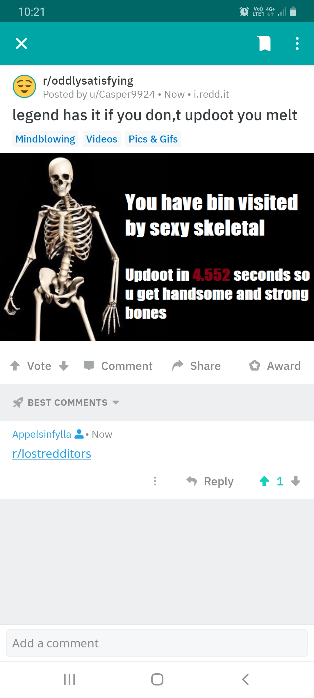 Oddly satisfied updoot? | Scrolller