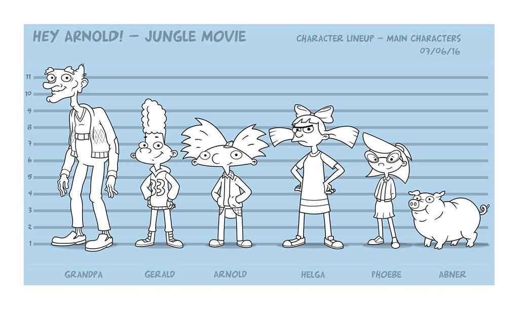 Official character designs for Hey Arnold! reboot | Scrolller