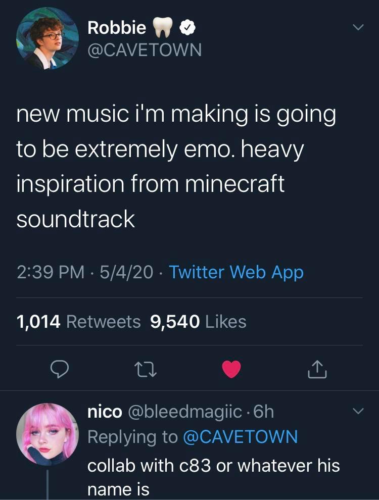 ok but how awesome would this be?! cavetown x C418!!!! | Scrolller