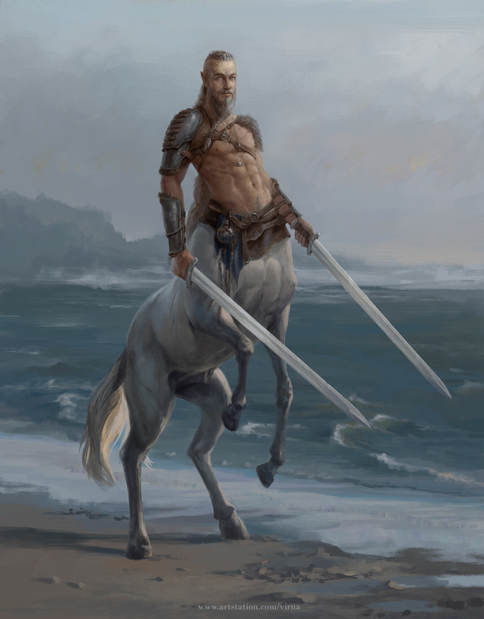 Old Centaur Warrior by Ekaterina Mikhailova | Scrolller
