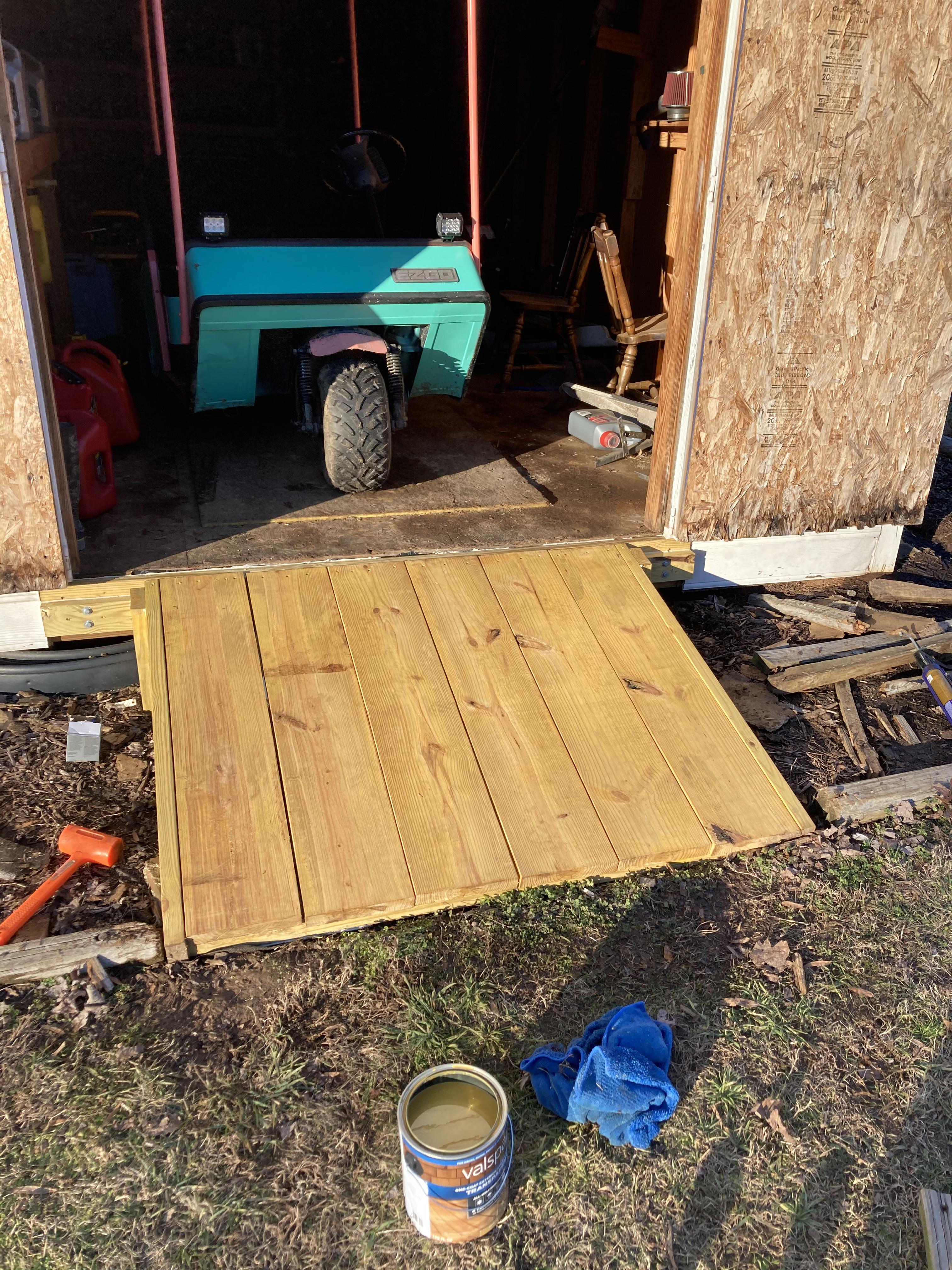 Old ramp rotted out so I made a new one. | Scrolller