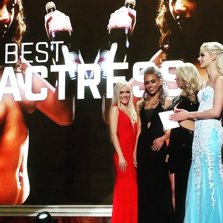 On stage at AVN presenting my first award for best actress 💋 | Scrolller