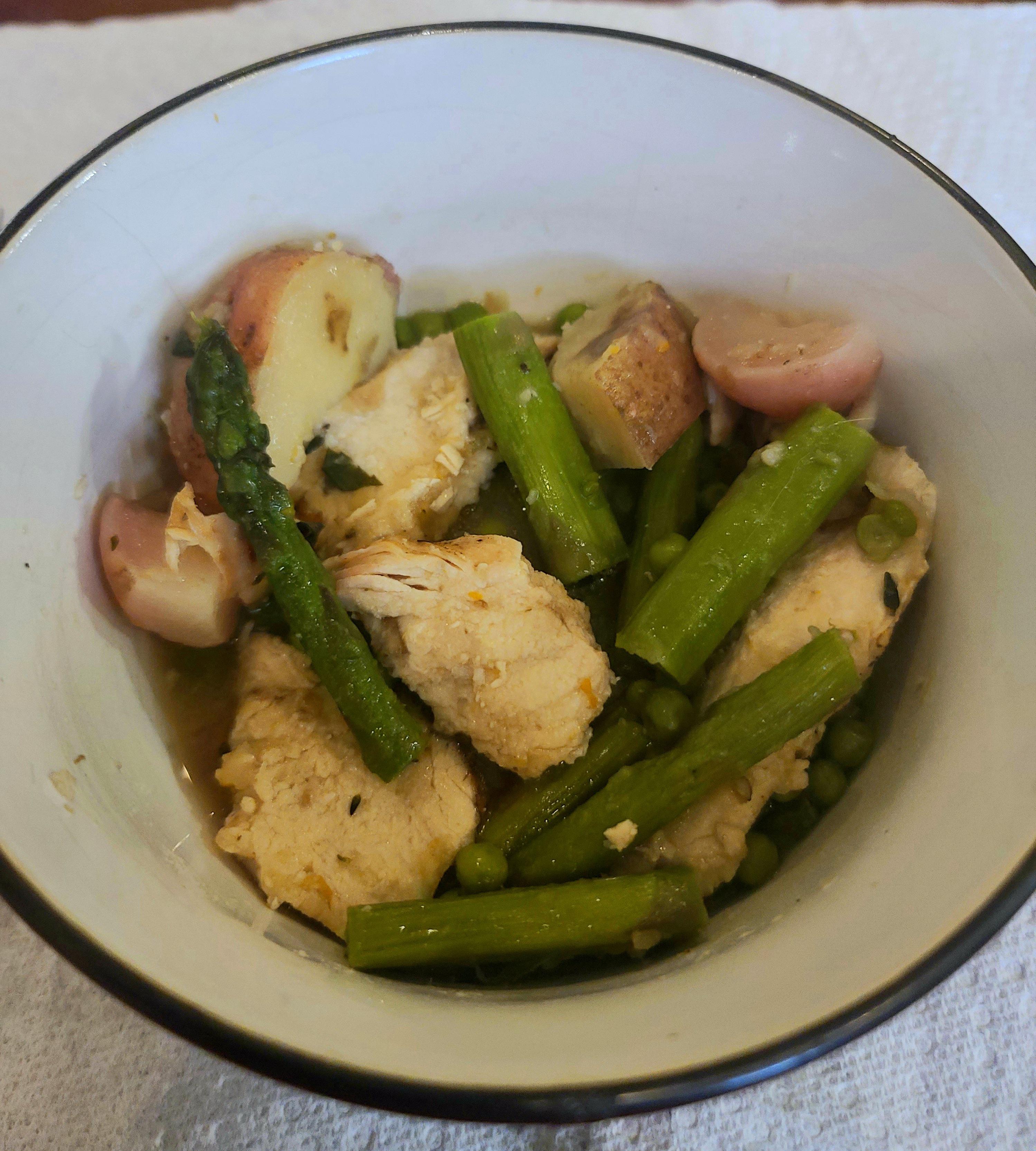 One-Pot Chicken with Braised Spring Vegetables | Scrolller