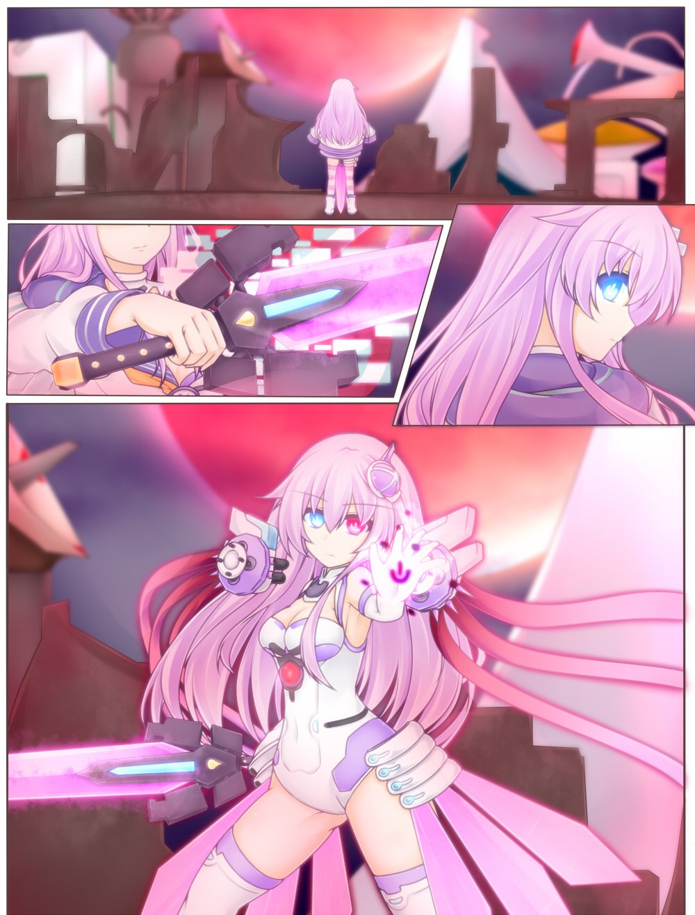 One True Goddess of Gamindustri brandishing Holy Sword Gehaburn | Scrolller
