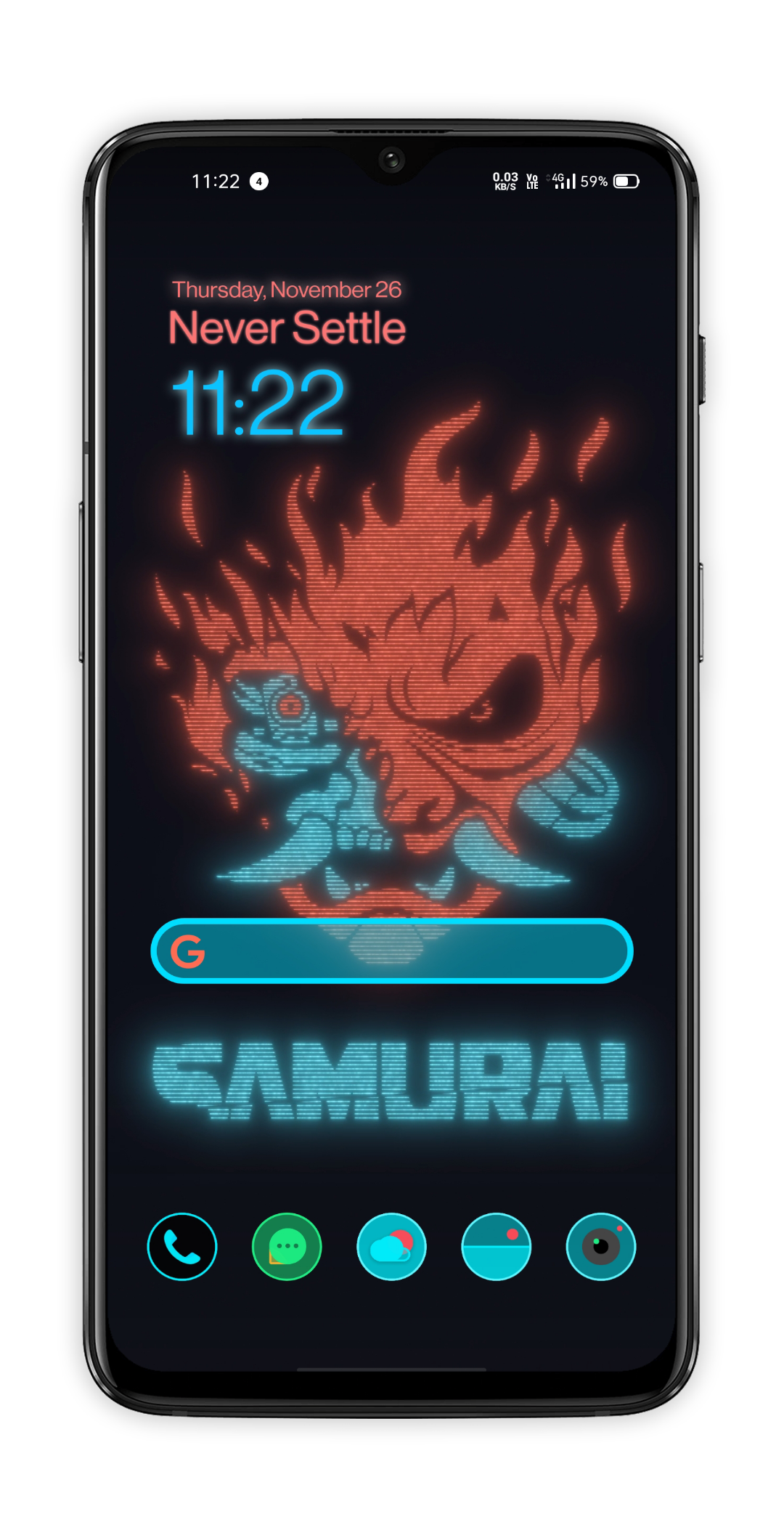 OnePlus 8T Cyberpunk 2077 edition homescreen layout, Lawnchair, Kustom | Scrolller