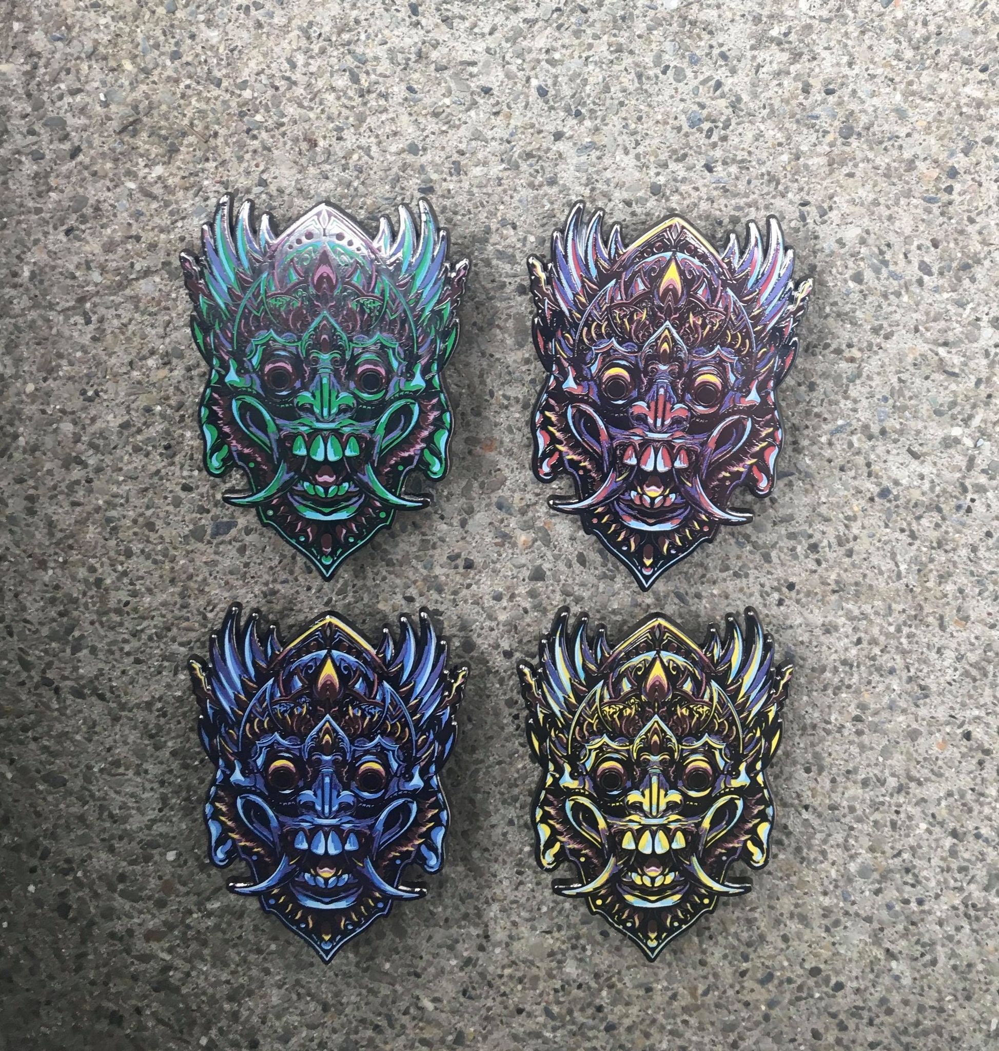 Oni Mask Set of Four Pins Have Dropped! | Scrolller Oni Mask Set of Four Pins Have Dropped! | Scrolller