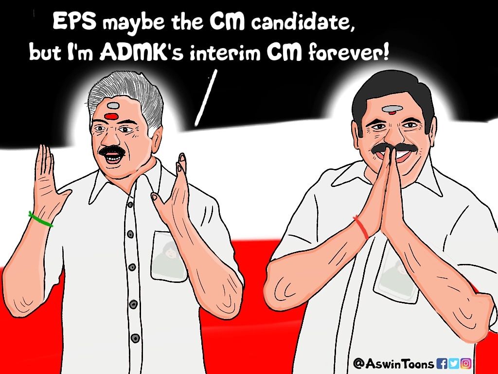 OPS announces EPS as AIADMK's CM candidate for 2021 TN Elections! (OC) Cartoon | Scrolller