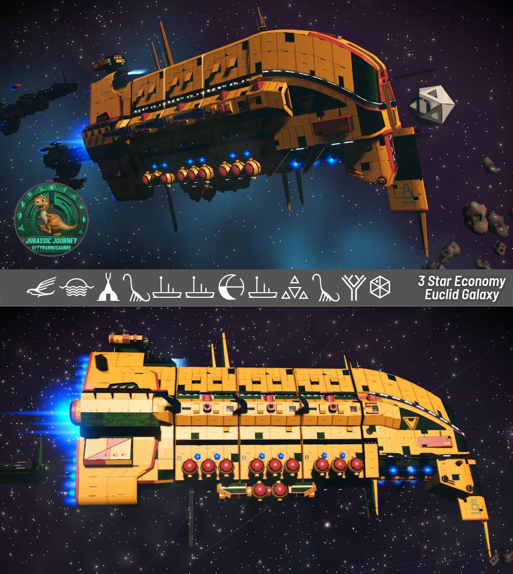 Orange & Red Sentinel Capital Freighter. | Scrolller