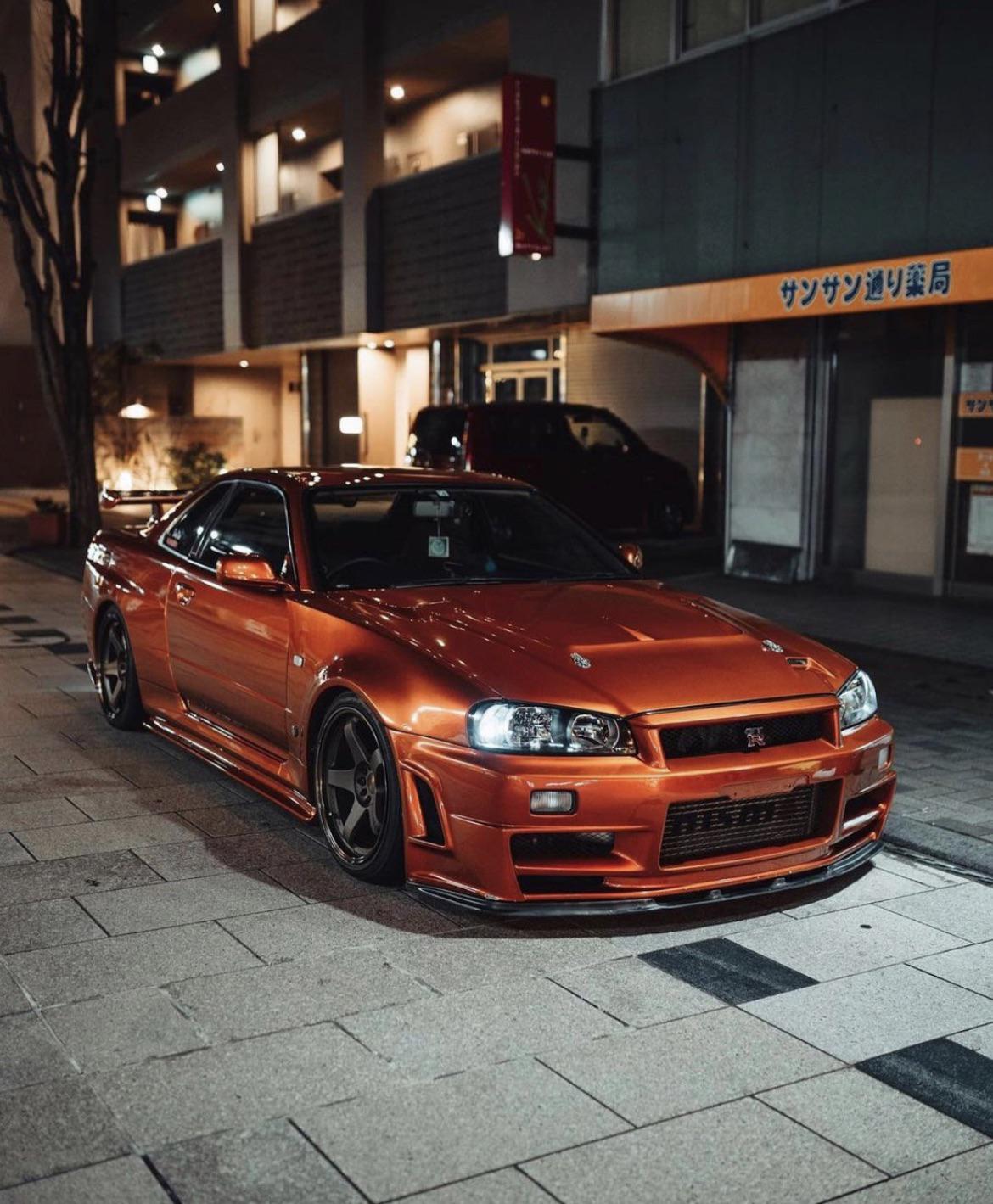 Orange R34 GTR | Scrolller
