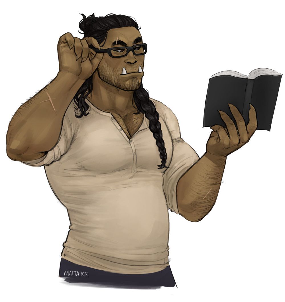 Orc Reading by Alice Hamel | Scrolller