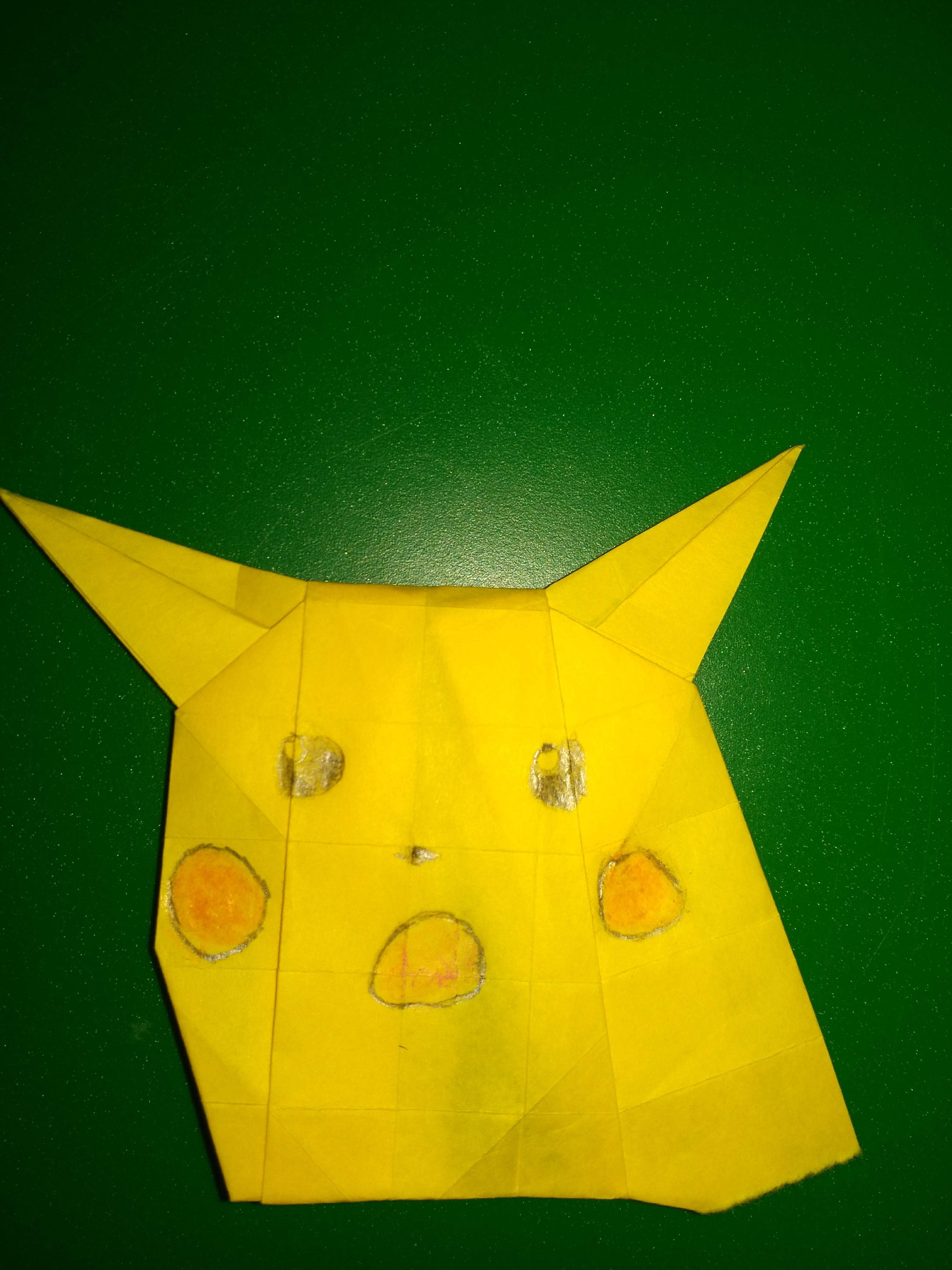 Origami surprised Pikachu meme | Scrolller