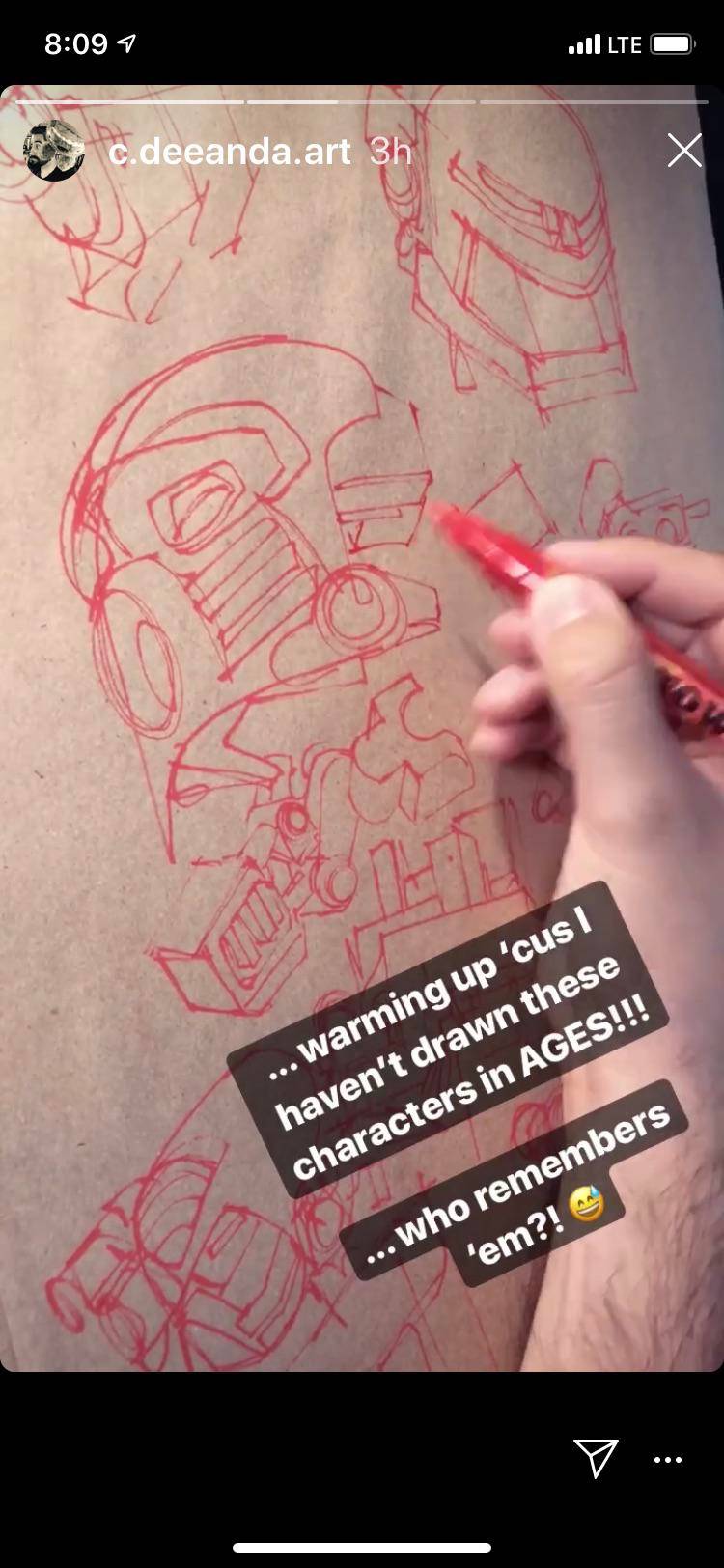 Original BIONICLE comic artist Carlos D’Anda sketching something familiar... | Scrolller