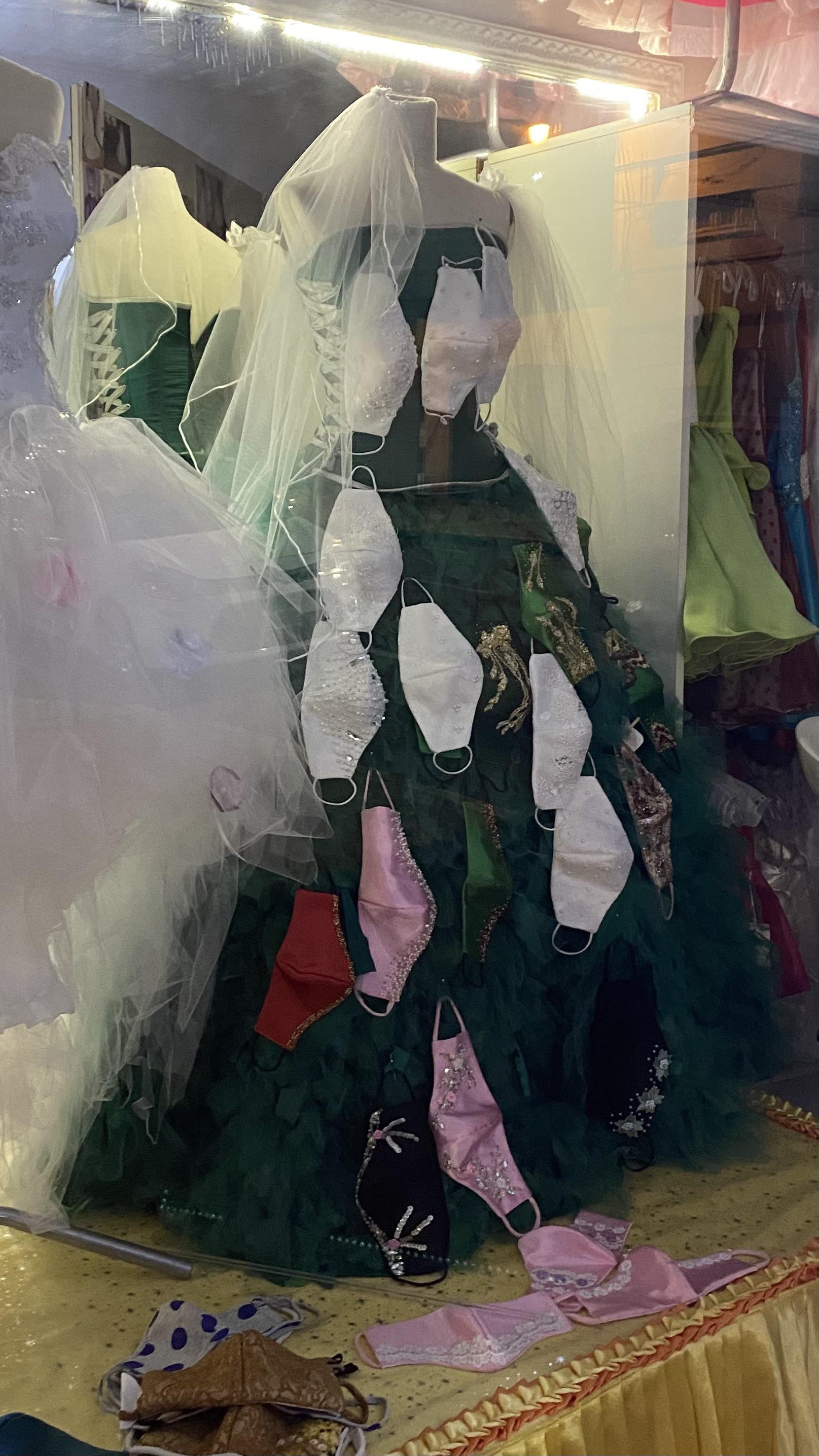 Ornate handmade face masks display | Scrolller