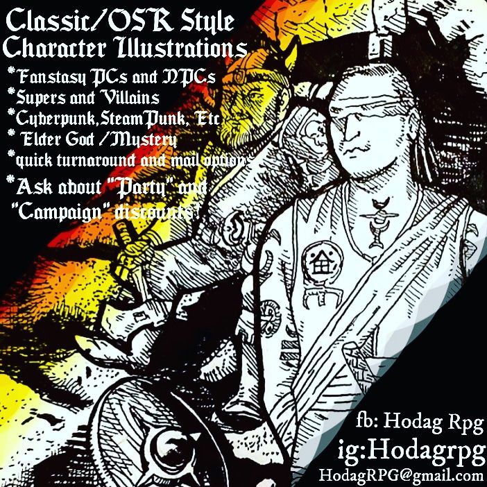 OSR and Classic Style Character Illustrations available! PM for details! | Scrolller