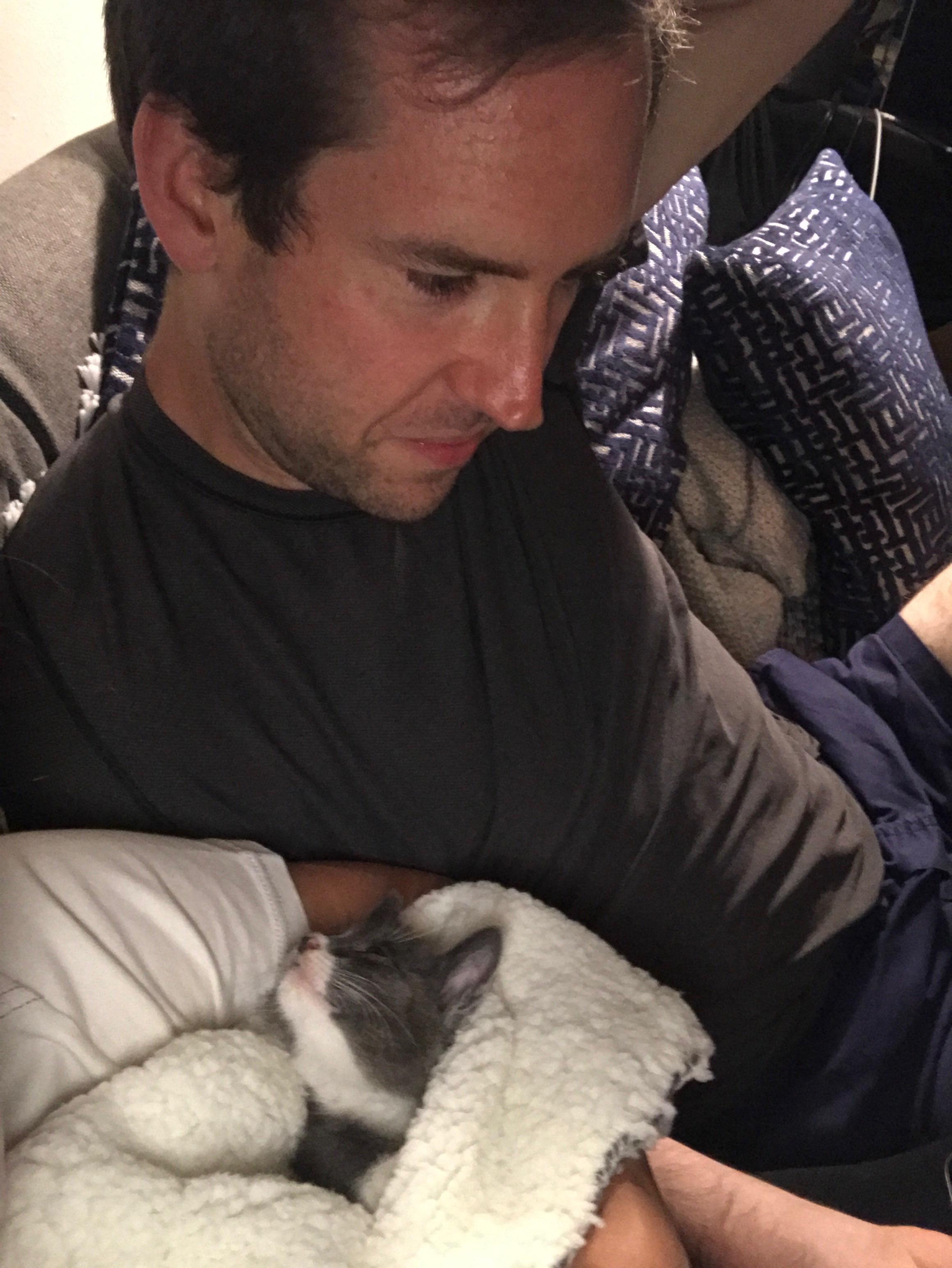 Our new kitten mirin her dad | Scrolller