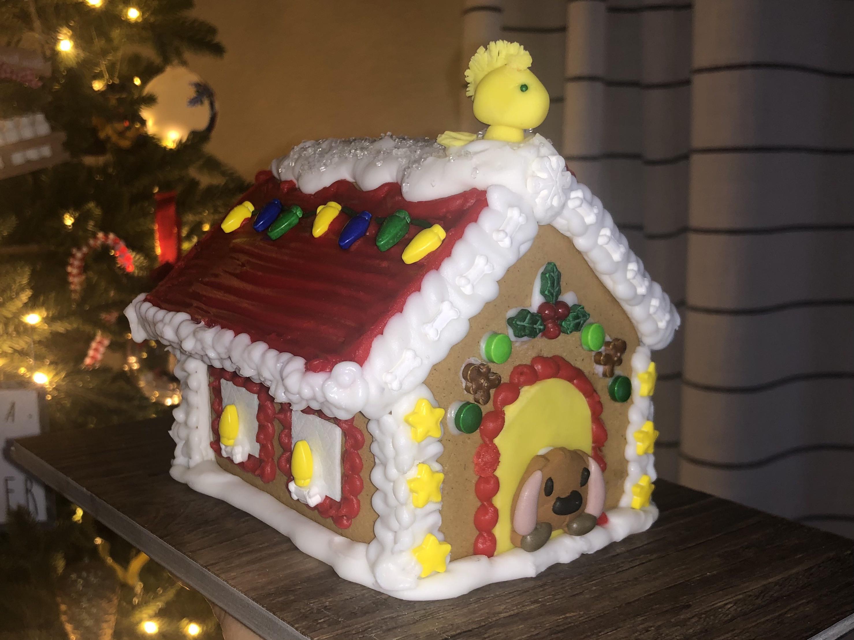 Our Snoopy inspired gingerbread house. | Scrolller