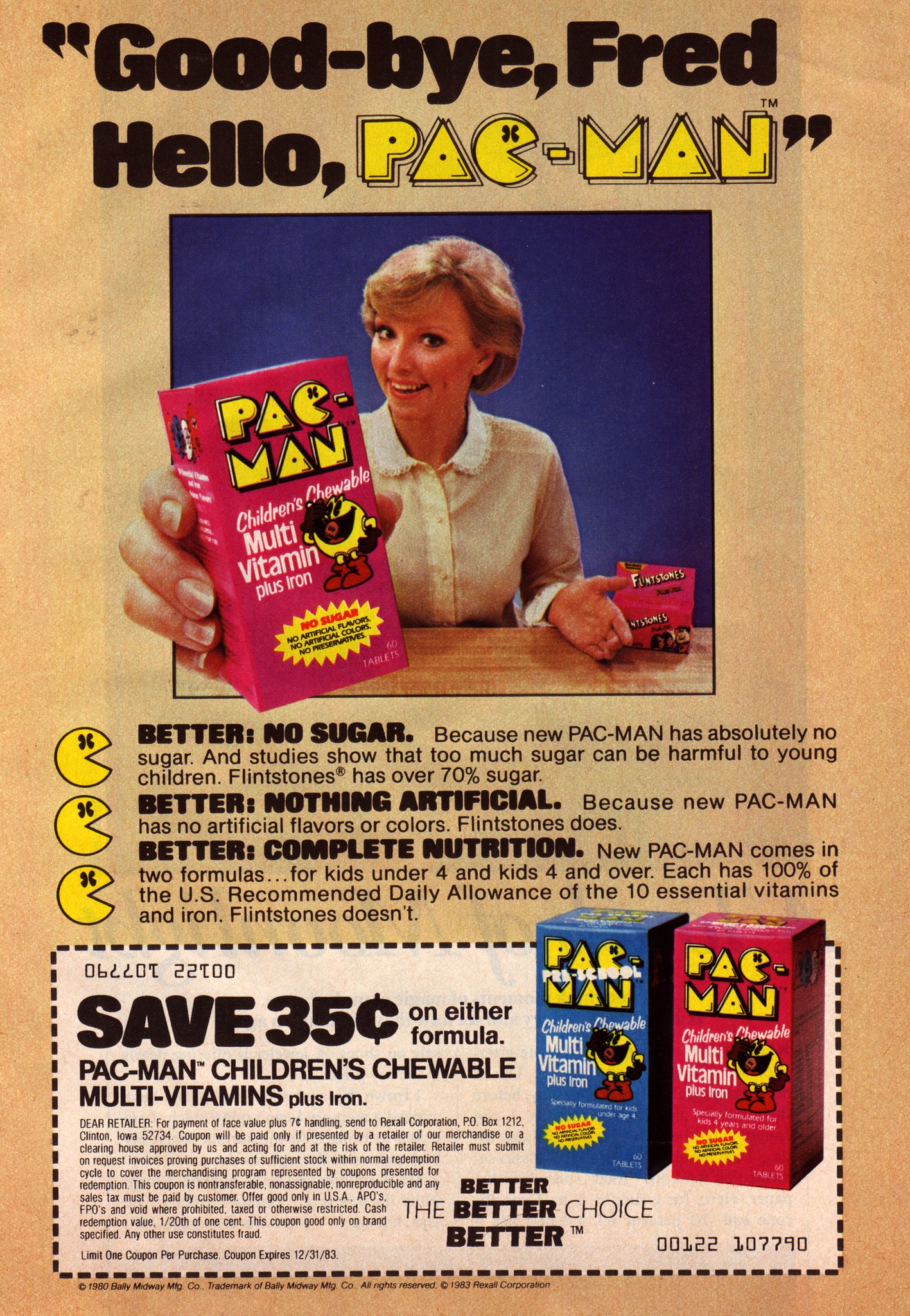 Pac-Man Children's Chewable Multi-Vitamins | Scrolller