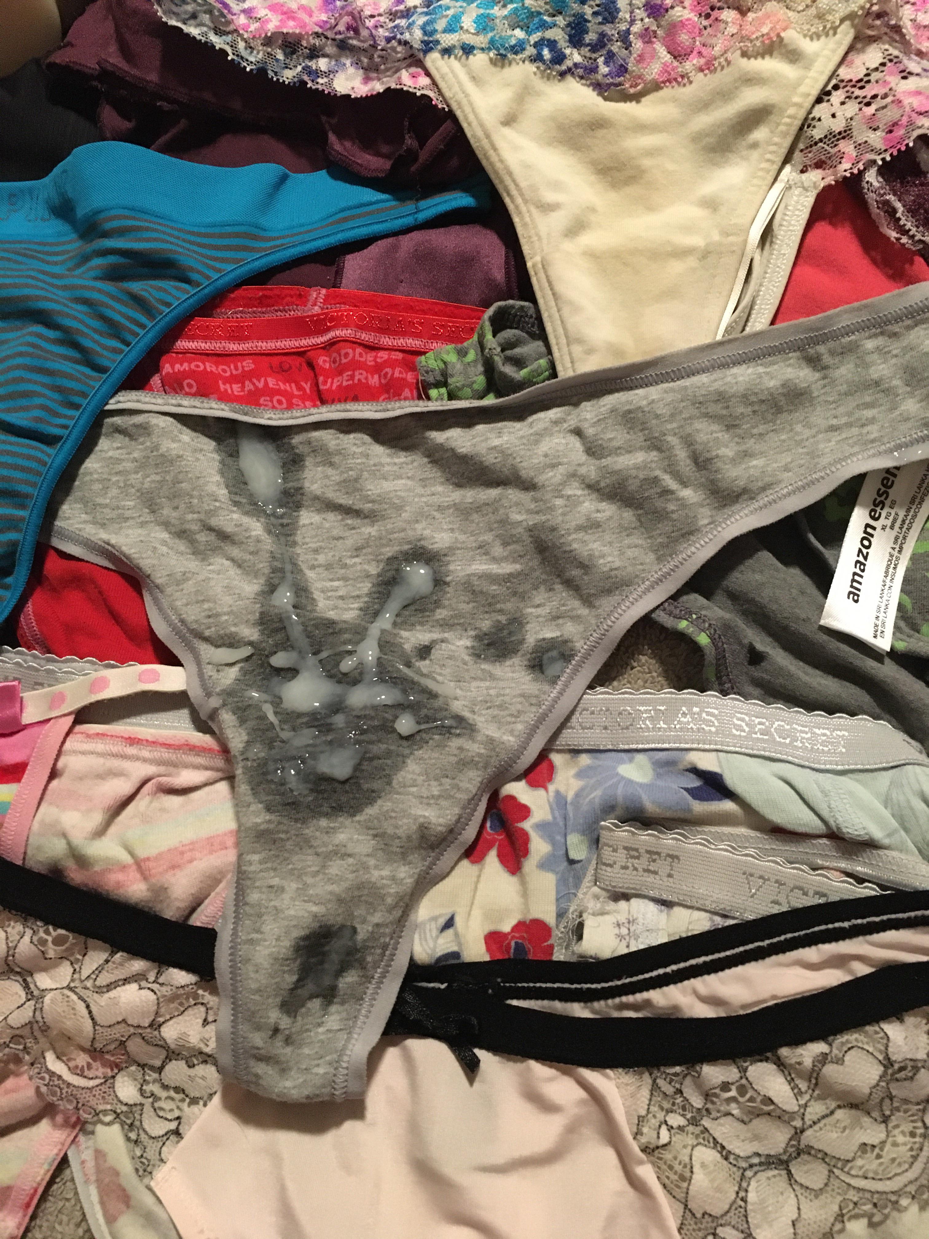 Painted her gray cotton Amazon Essentials thong. | Scrolller