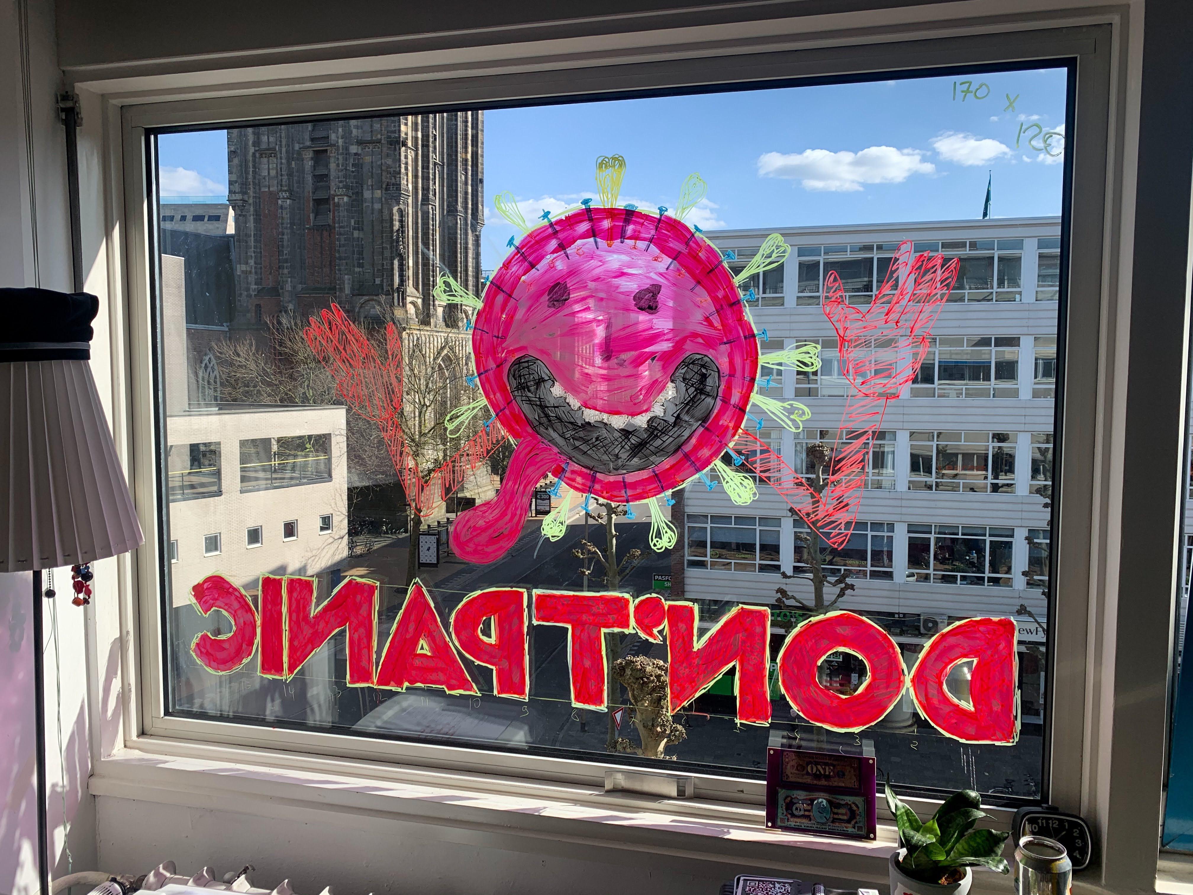 Painted this on my window in March and never second doubted the decision. | Scrolller