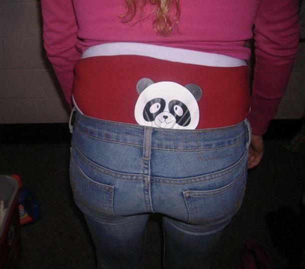 Panda Panties Peeking Scrolller
