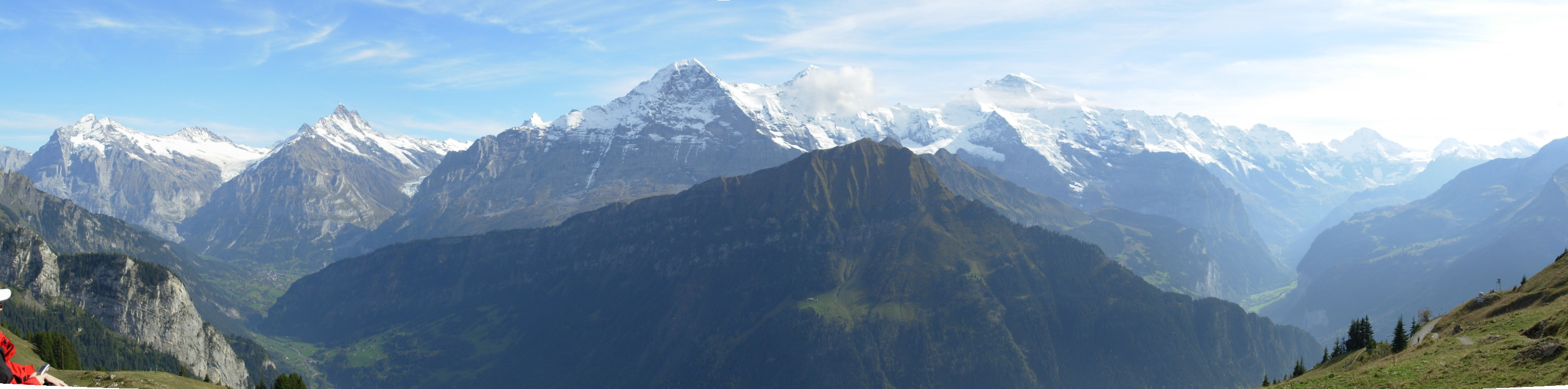 Panoramic shot of the Swiss Alps Circa October 2006 (OC) [3002 x 745] | Scrolller