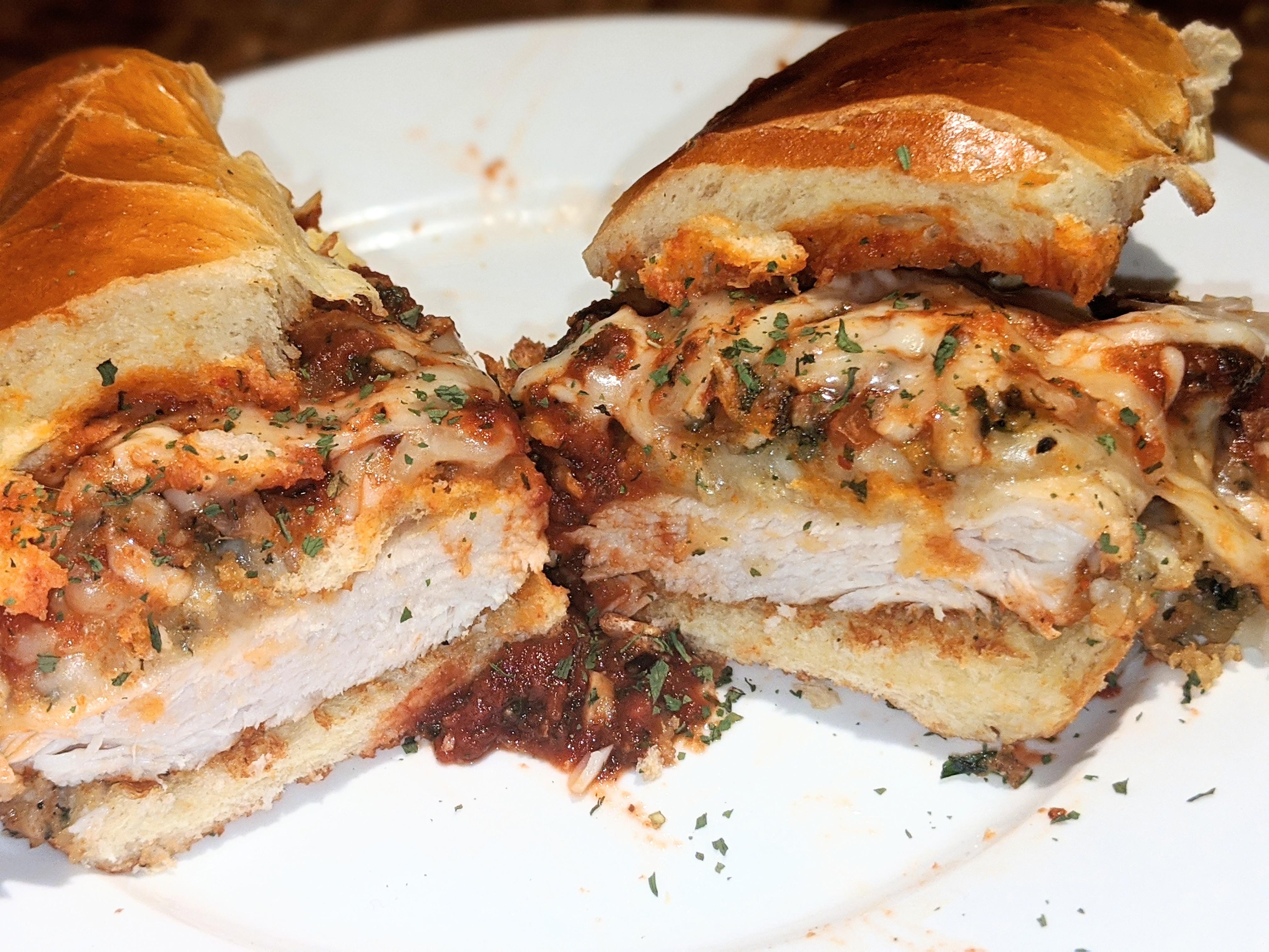 Parmesan stuffed, chicken parm sandwich | Scrolller