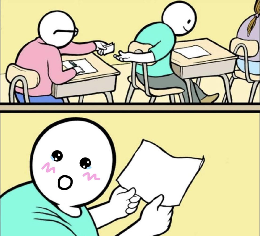 passing note in class (re drawn face for different reaction) | Scrolller