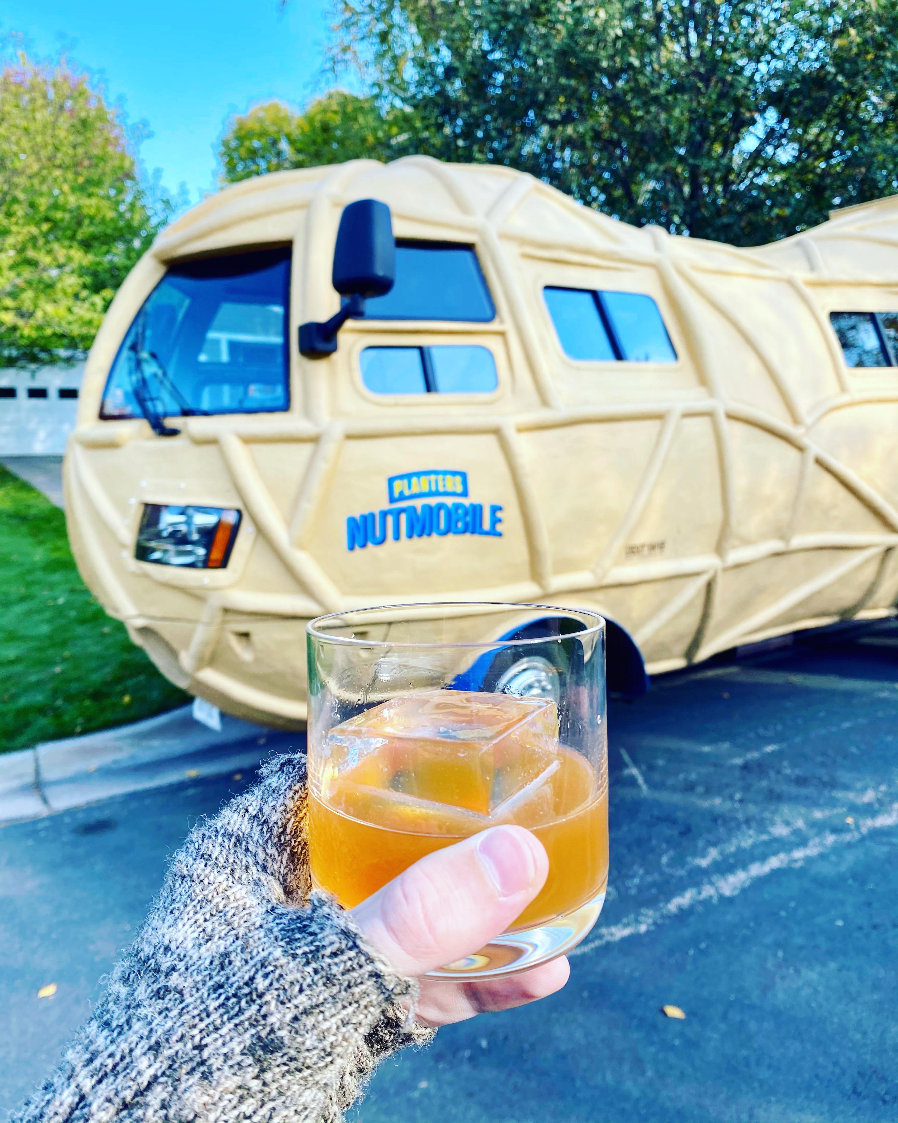 Peanut butter honey old fashioned with a big ol NUT | Scrolller