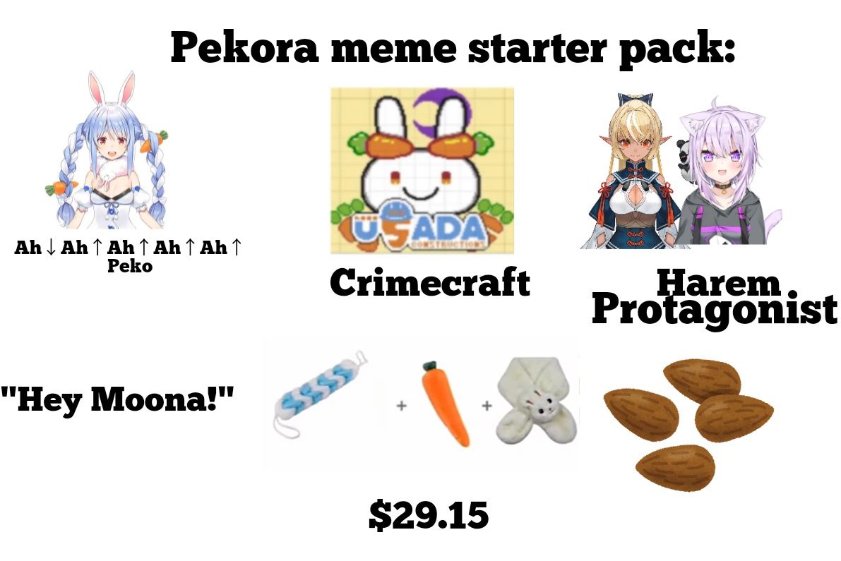 Pekora meme review starter pack | Scrolller