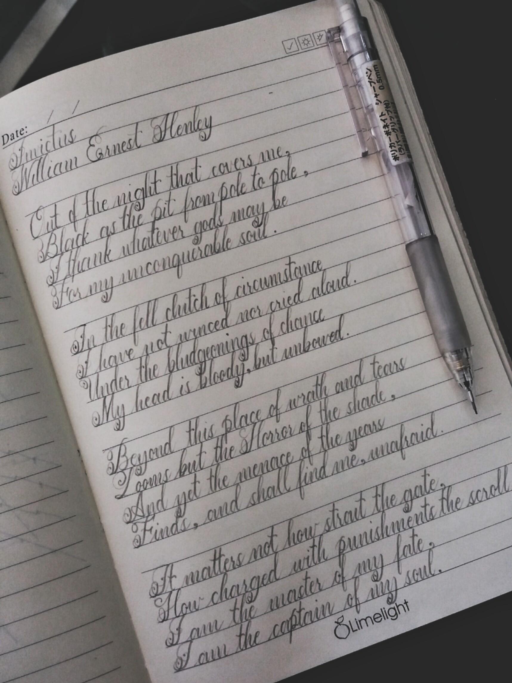 Pencil Calligraphy | Scrolller