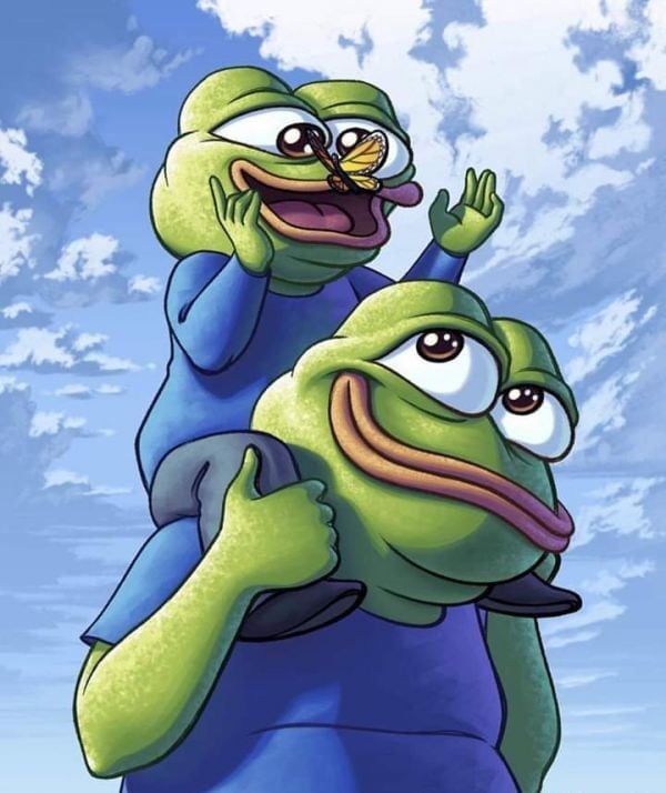 Pepe with dad | Scrolller