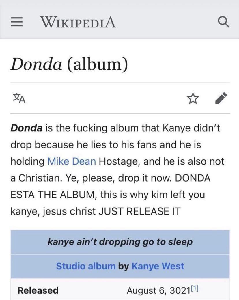 perfect definition of Donda | Scrolller