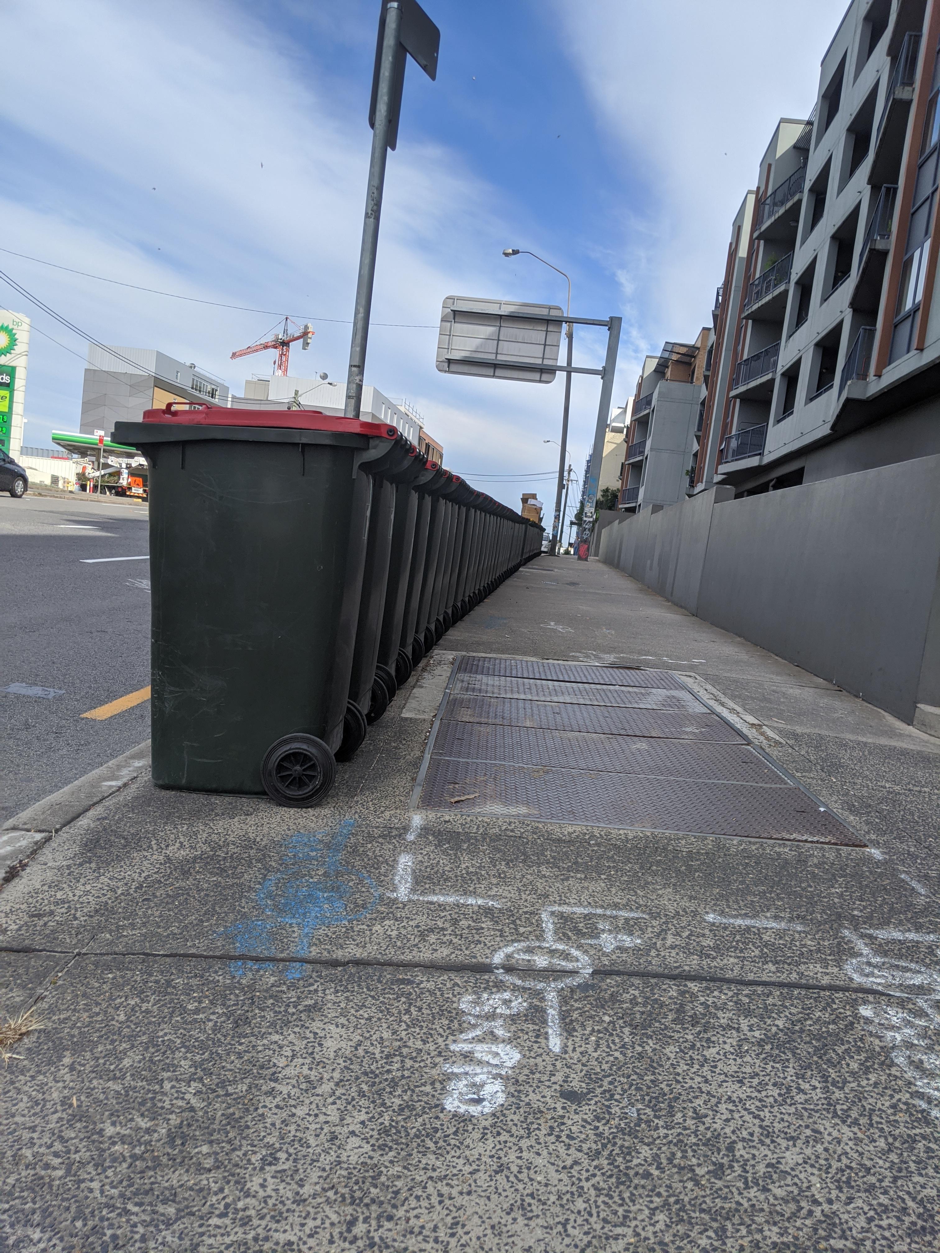 Perfect line of bins | Scrolller