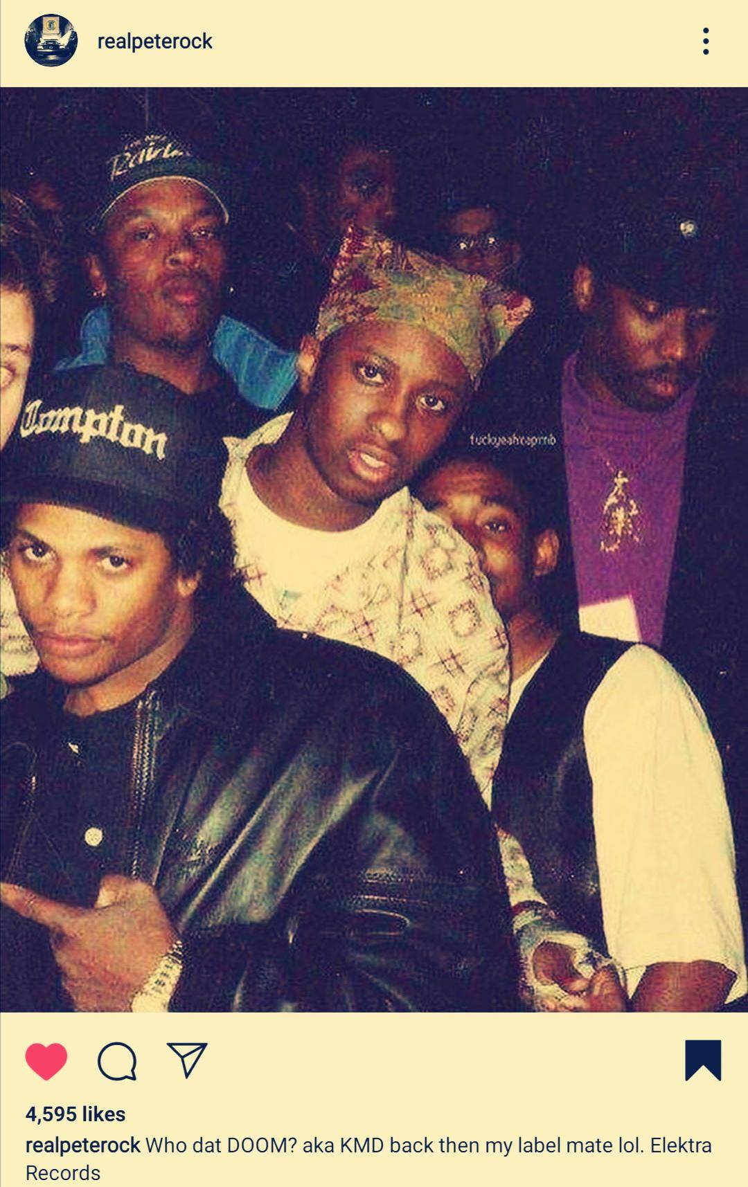 Pete Rocks shares a picture of MF DOOM back in the KMD days | Scrolller